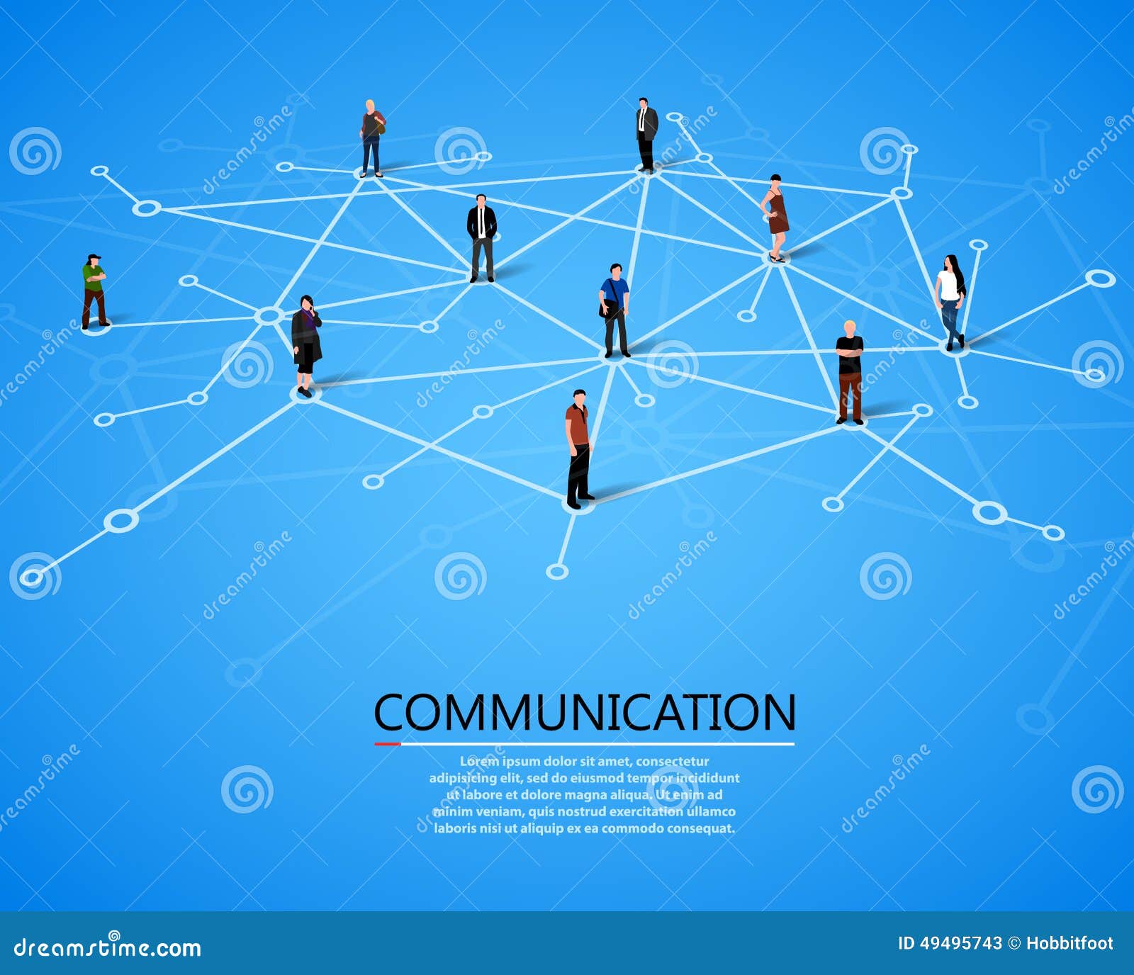 Connecting People. Social Network Concept Stock Vector - Illustration ...