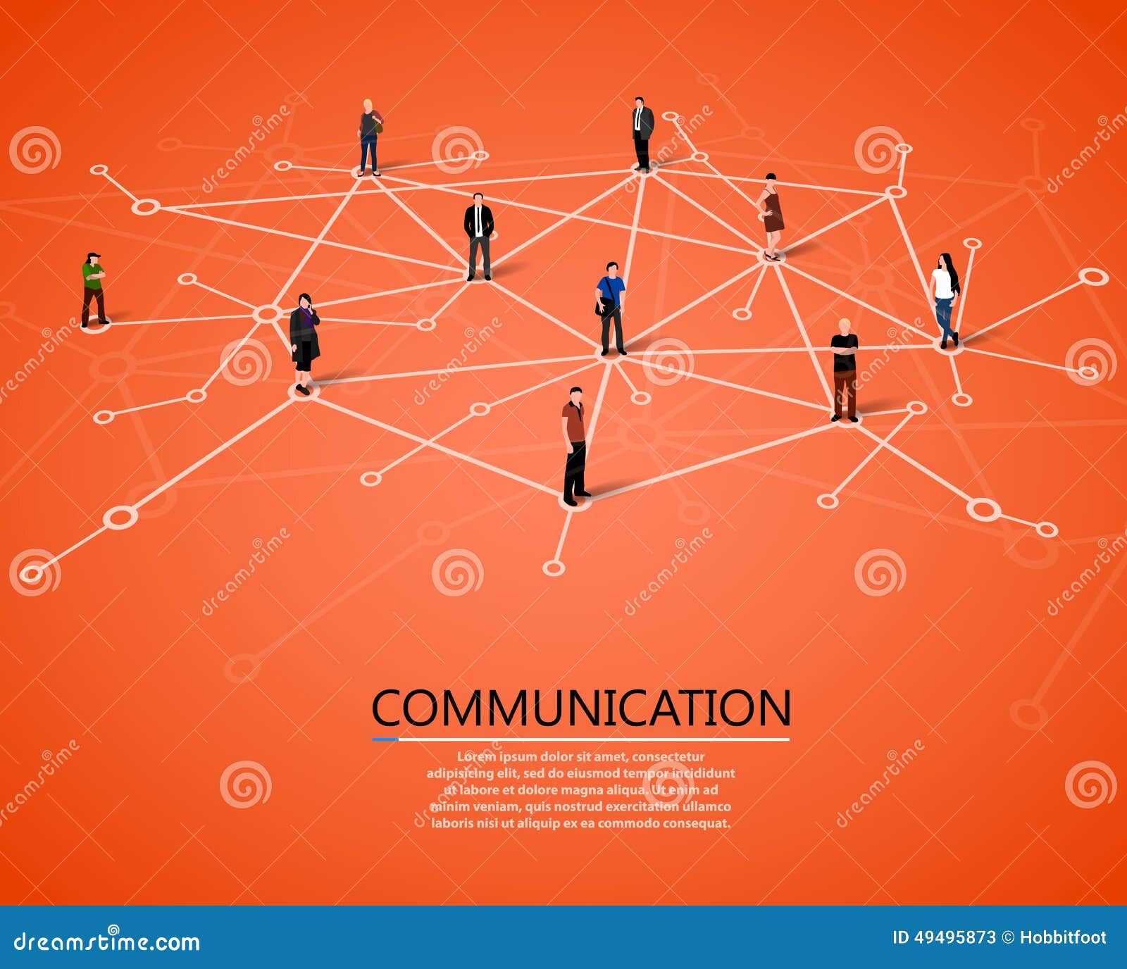 Connecting People. Social Network Concept Stock Vector - Illustration ...