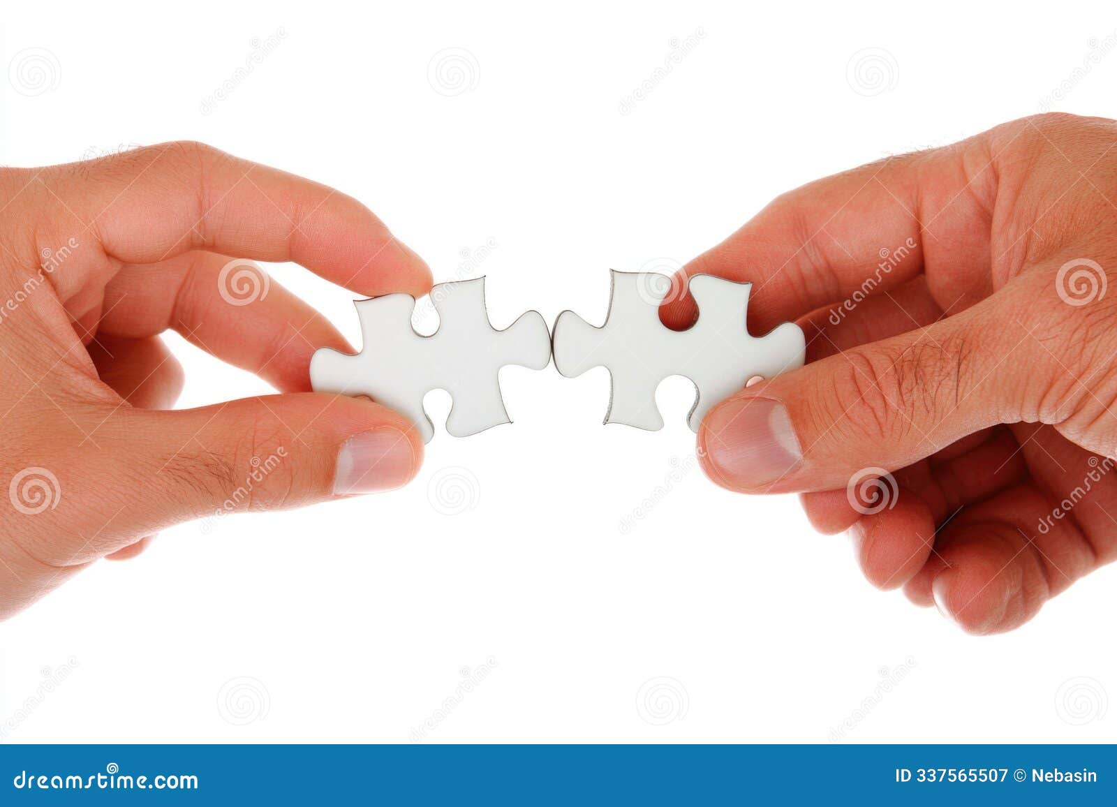 Connecting Puzzle Pieces: Symbolizing Partnership and Teamwork Stock ...