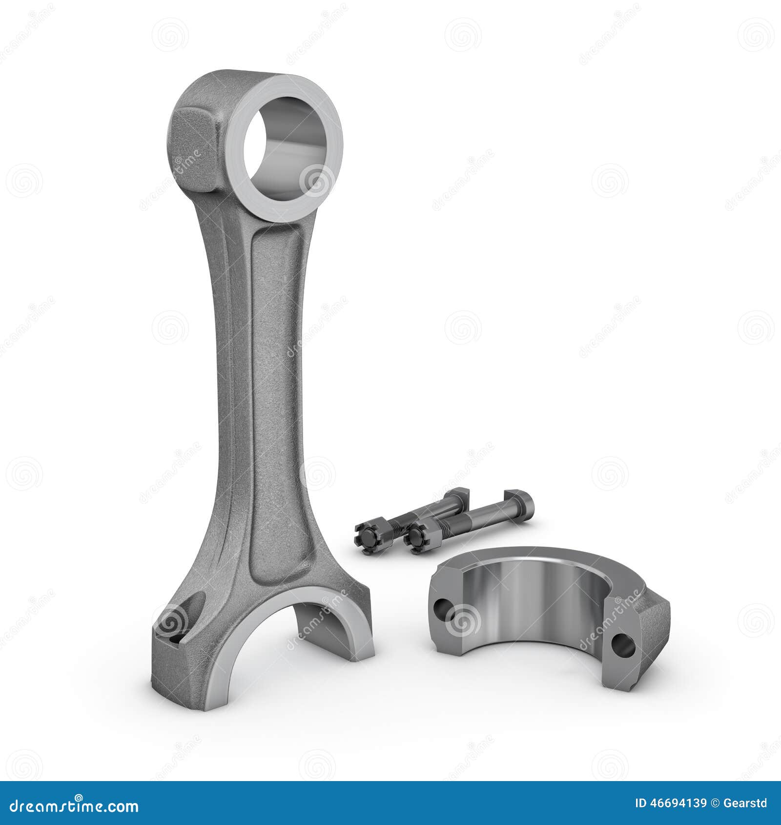 Connecting Rod Isolated on White Backgound Stock Illustration ...