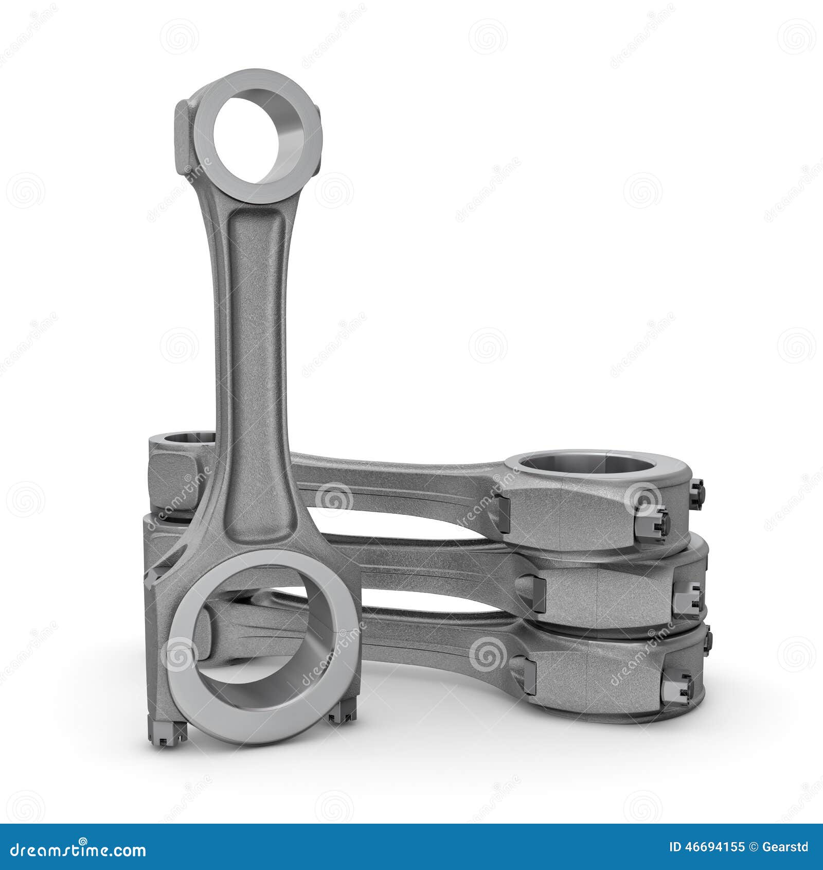 Connecting Rod Isolated on White Backgound Stock Illustration ...