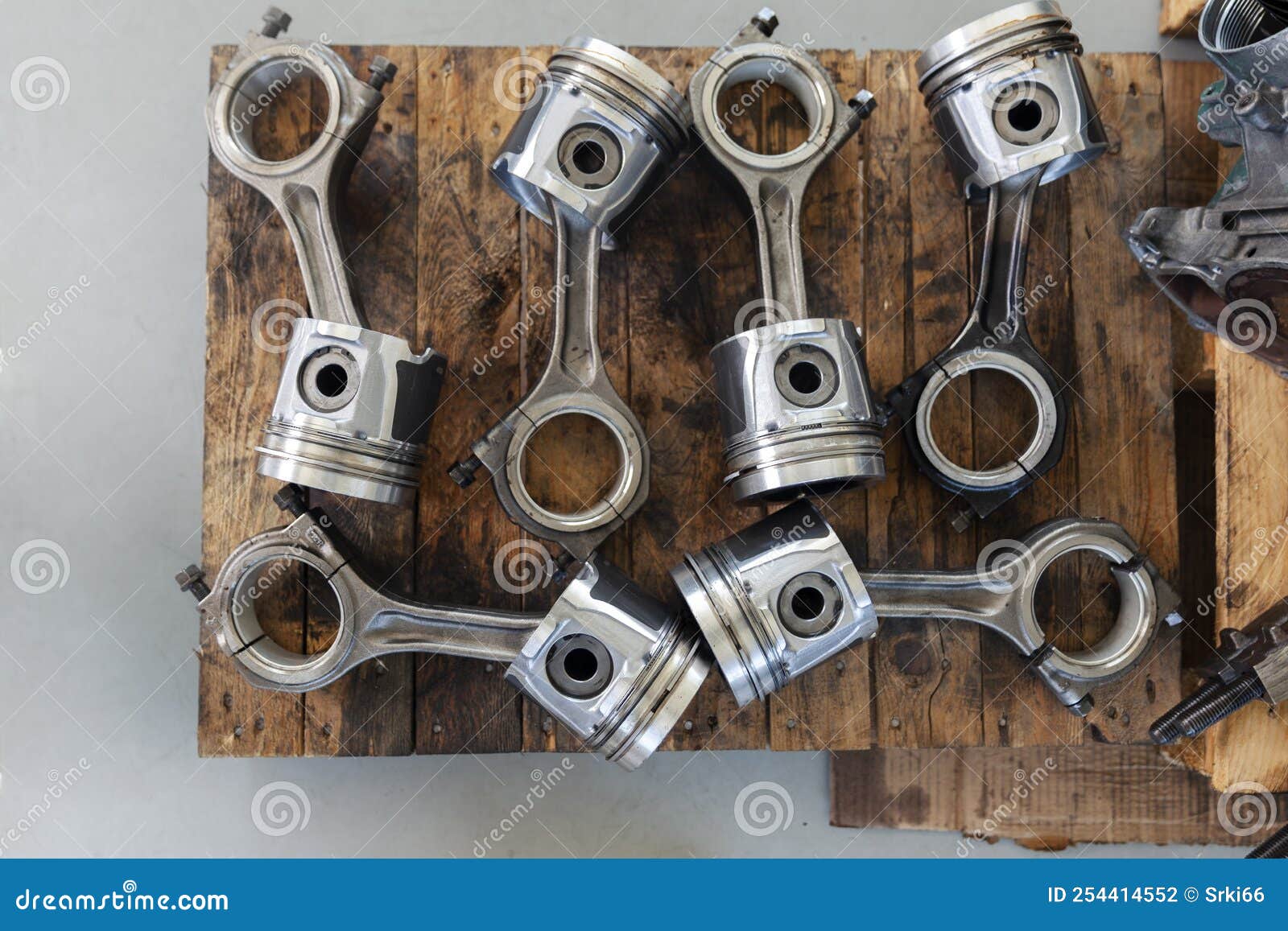 Connecting rod with piston stock photo. Image of transportation - 254414552