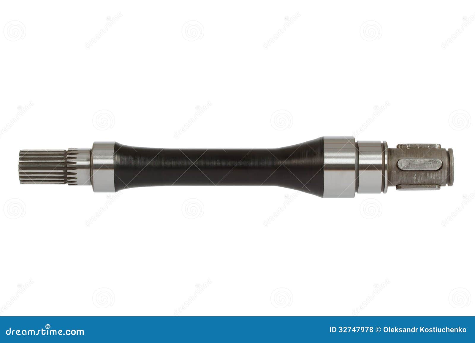 Splined Connection Of Shaft, Isolated, On A White Background Royalty ...