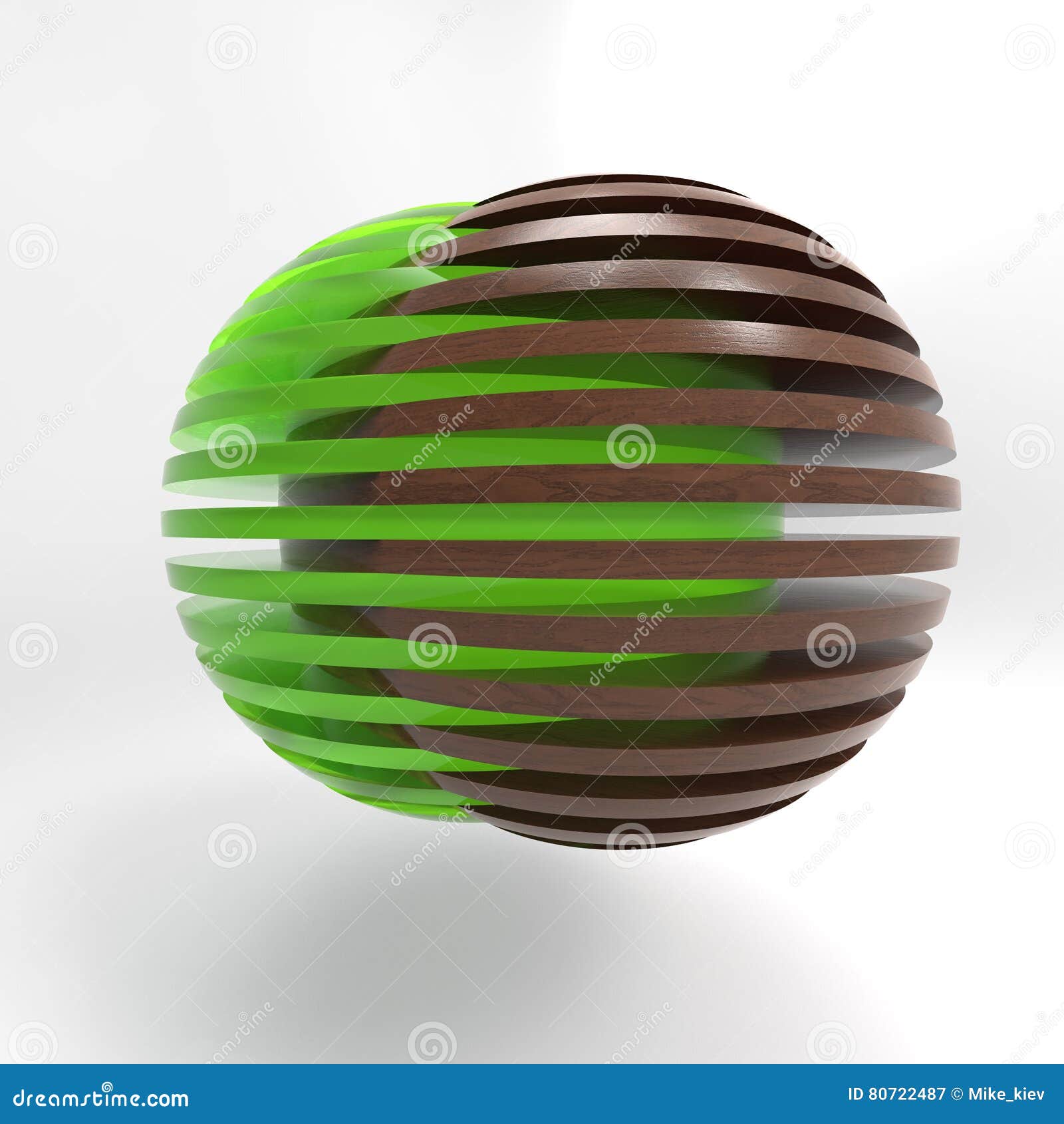 Connecting sliced spheres stock illustration. Illustration of ...