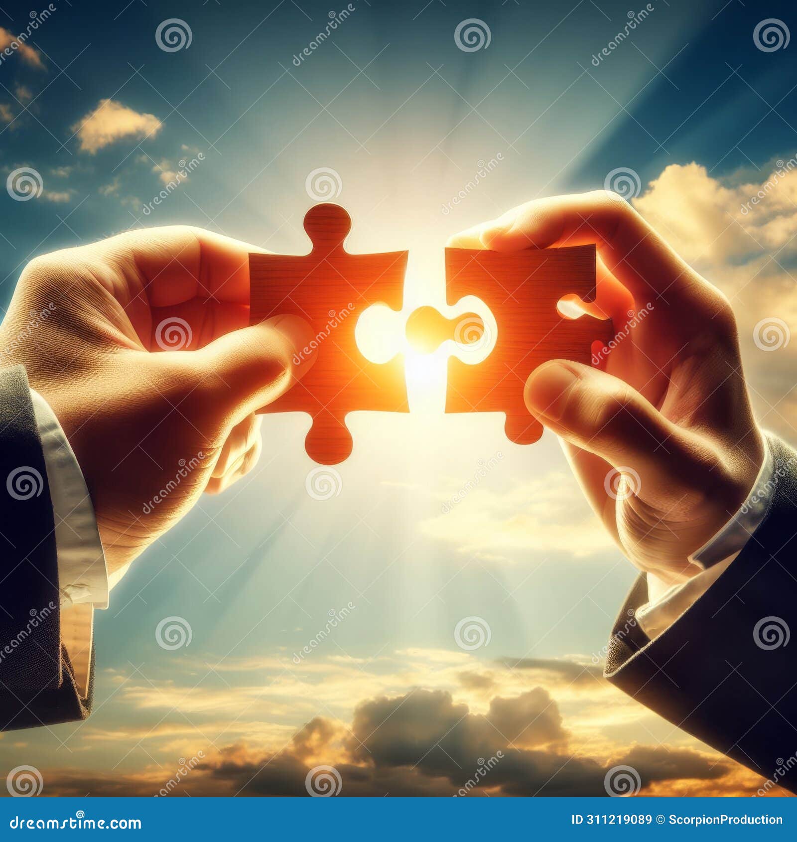 Connecting Solutions Puzzle Stock Image - Image of assemble, merging ...