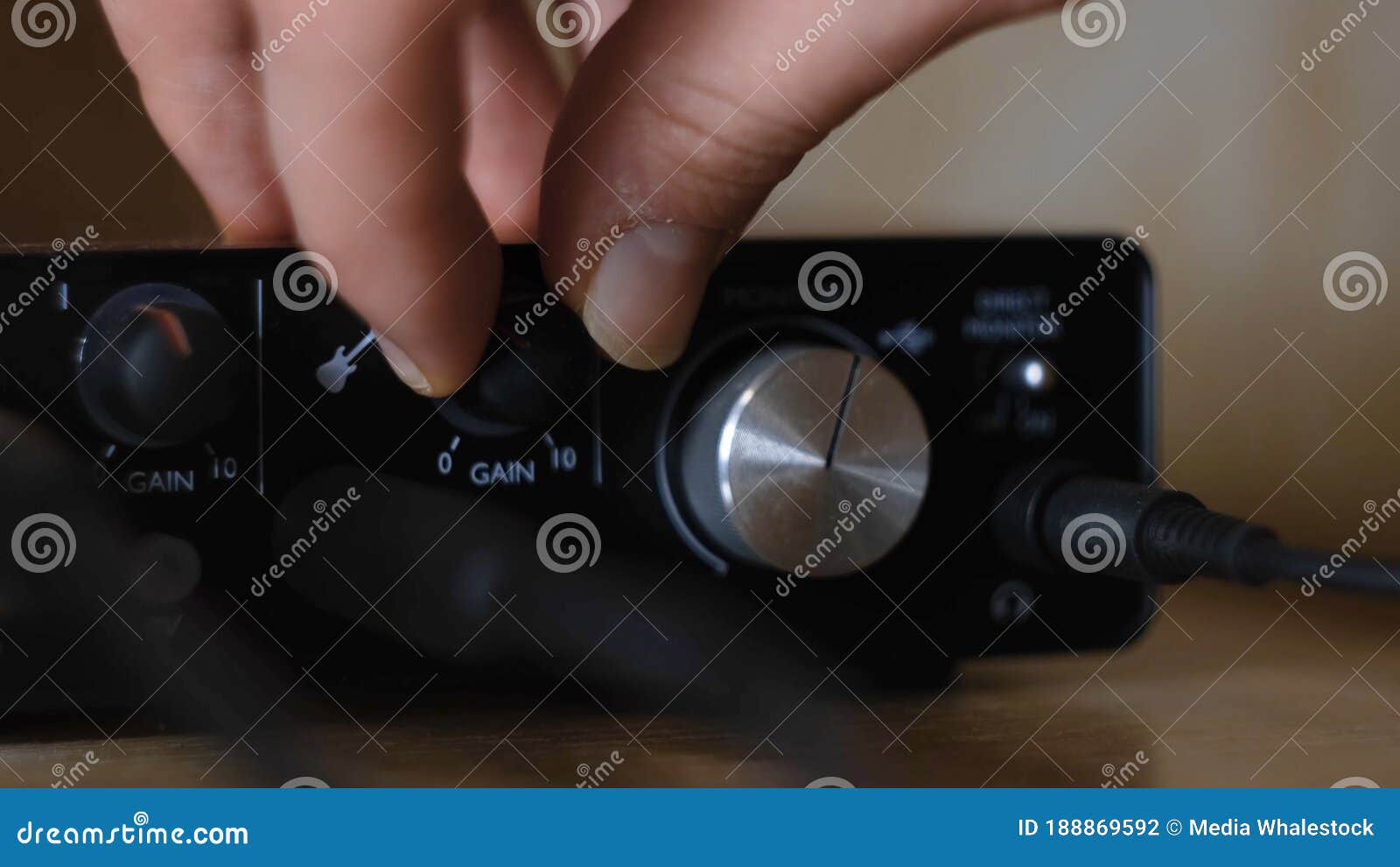 Connecting To External Sound Card. Concept. Simple Audio Interface ...