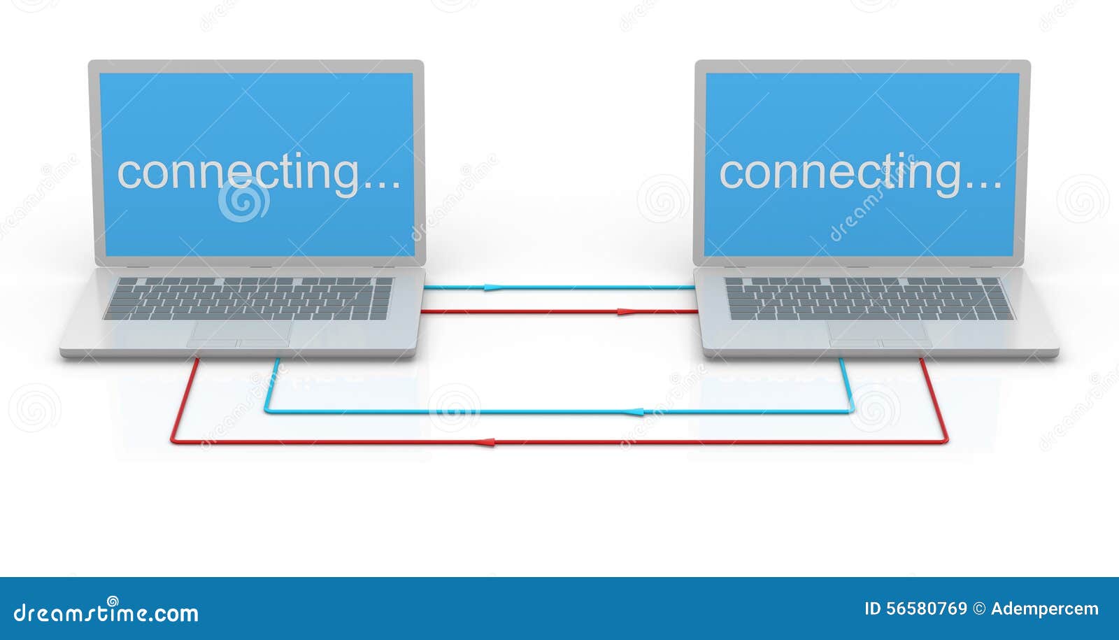 Connecting to internet stock illustration. Illustration of render ...