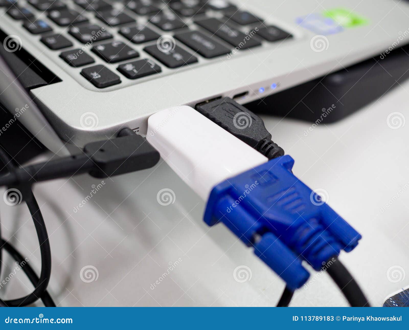 Connecting Usb Device To Laptop Stock Image - Image of computer, device ...