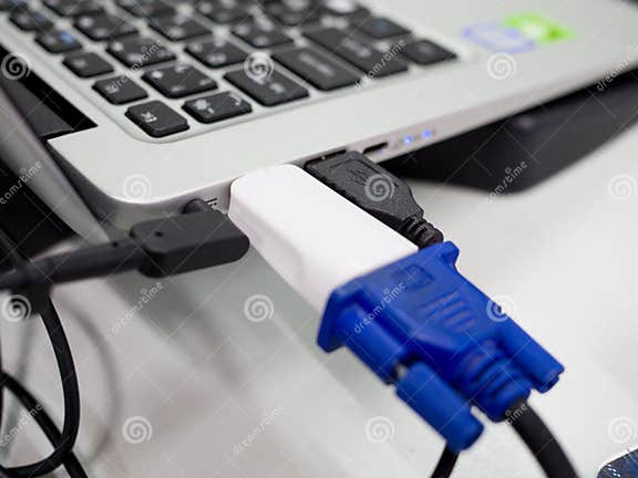 Connecting Usb Device To Laptop Stock Image - Image of computer, device ...