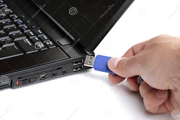 Connecting USB Flash Memory Stick Stock Image - Image of memory ...