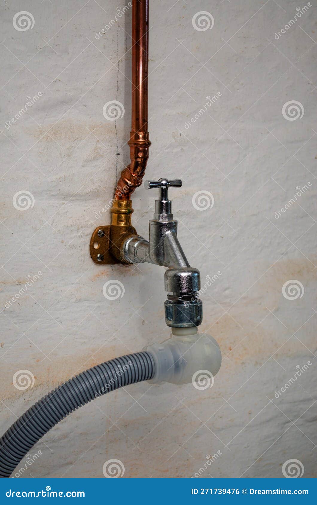 Connecting the Washing Machine Hoses To the Plumbing System Stock Photo ... Connecting the Washing Machine Hoses To the Plumbing System Stock Photo ...