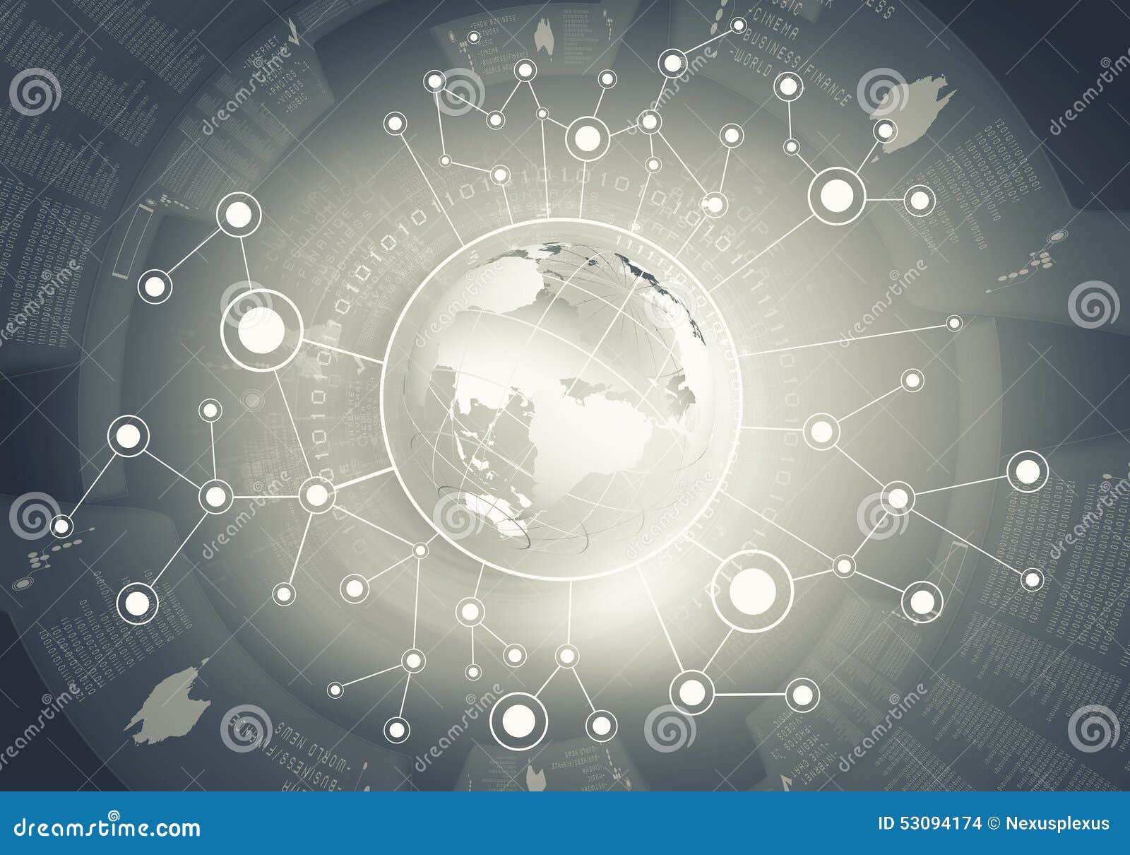Connecting whole world stock illustration. Illustration of innovation ...