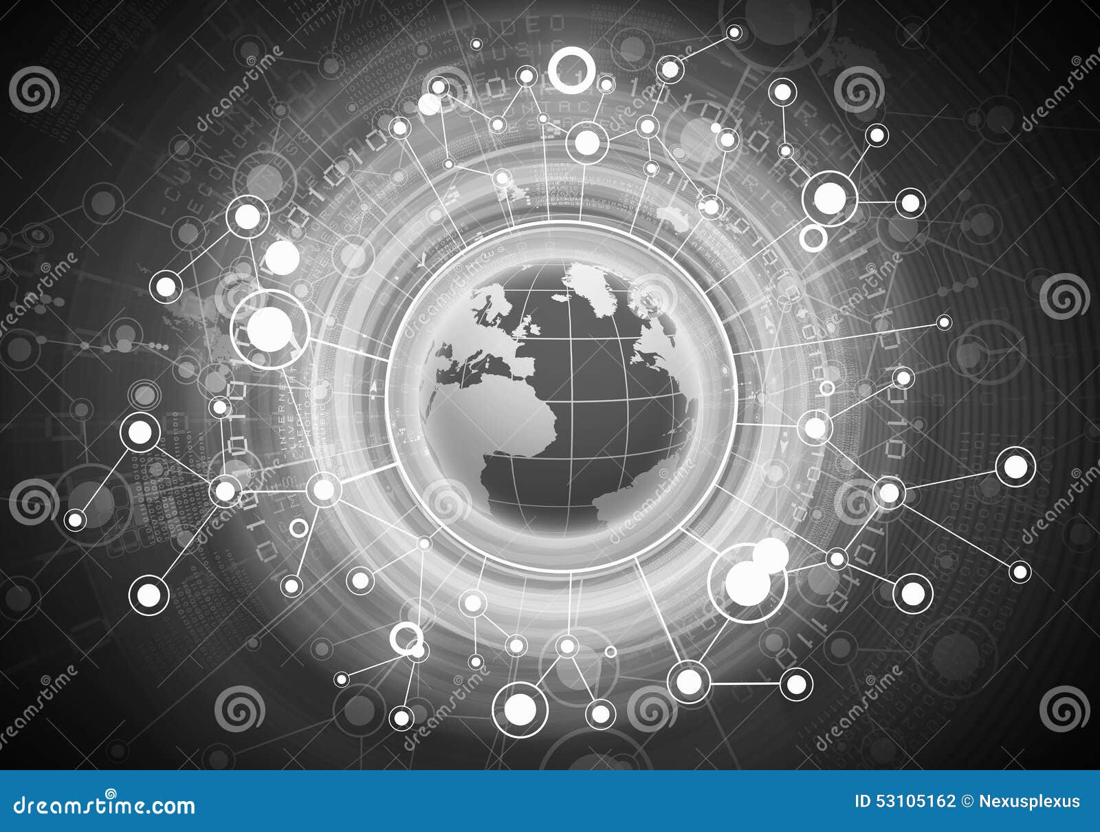 Connecting whole world stock illustration. Illustration of global ...