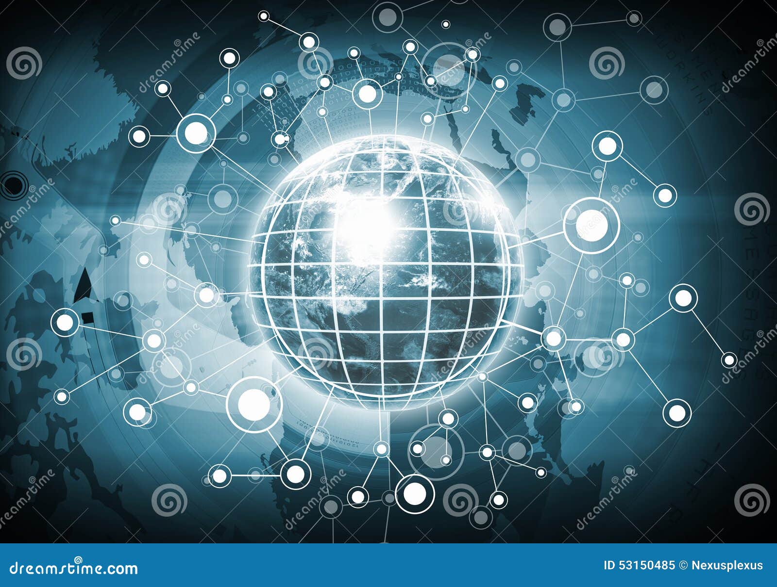 Connecting whole world stock illustration. Illustration of digital ...