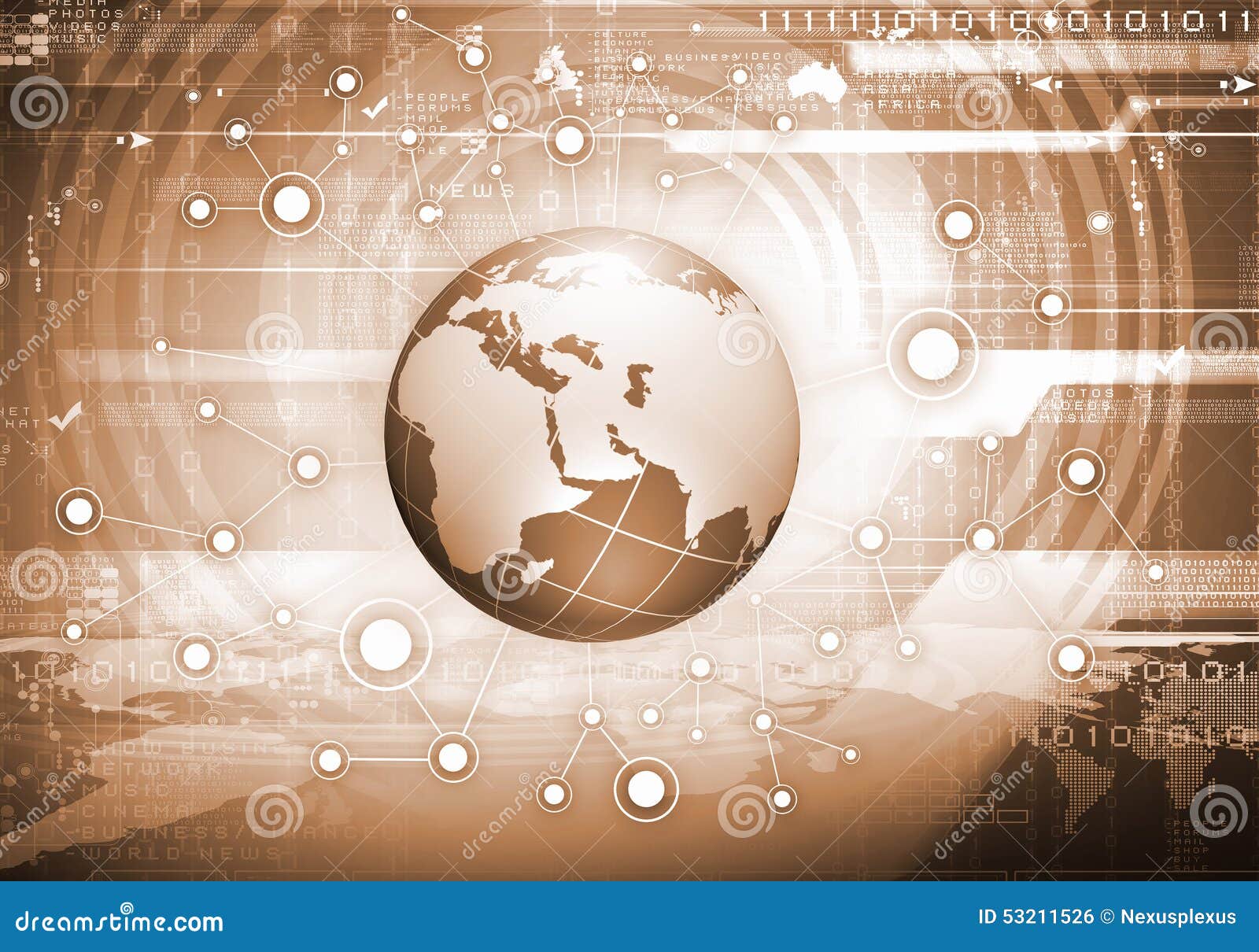 Connecting whole world stock illustration. Illustration of connection ...