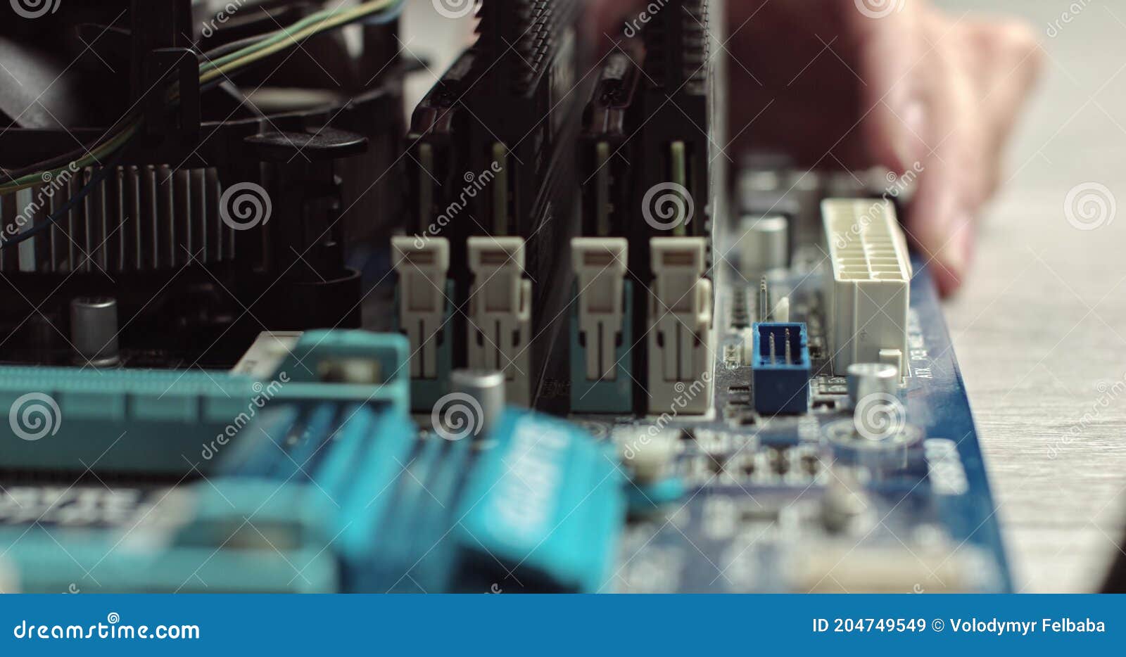Connecting Wires in a Computer. Components Inside the System Unit ...