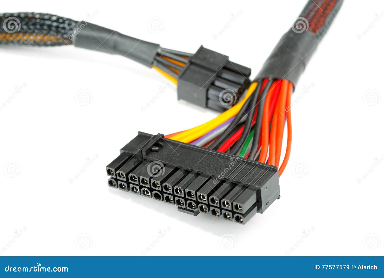 Connecting Wires To a Computer Stock Image - Image of green, cords ...