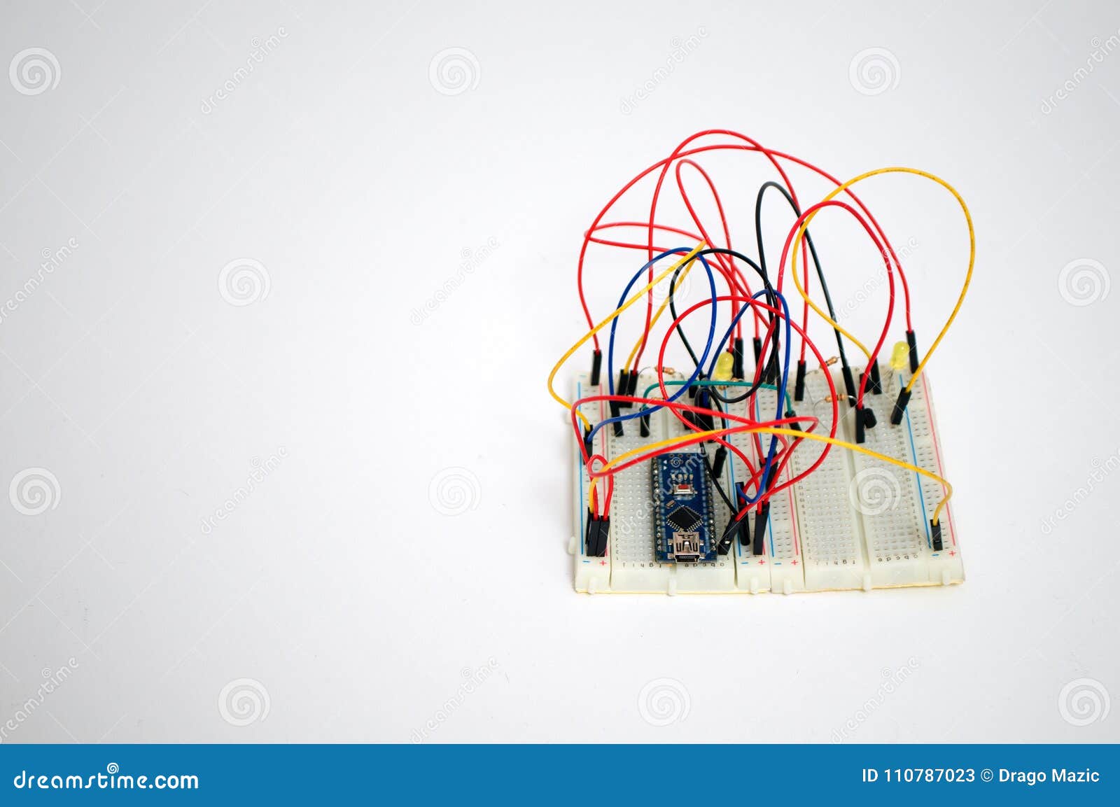 Connecting Wires on a White Board for Connecting Components Stock Image ...
