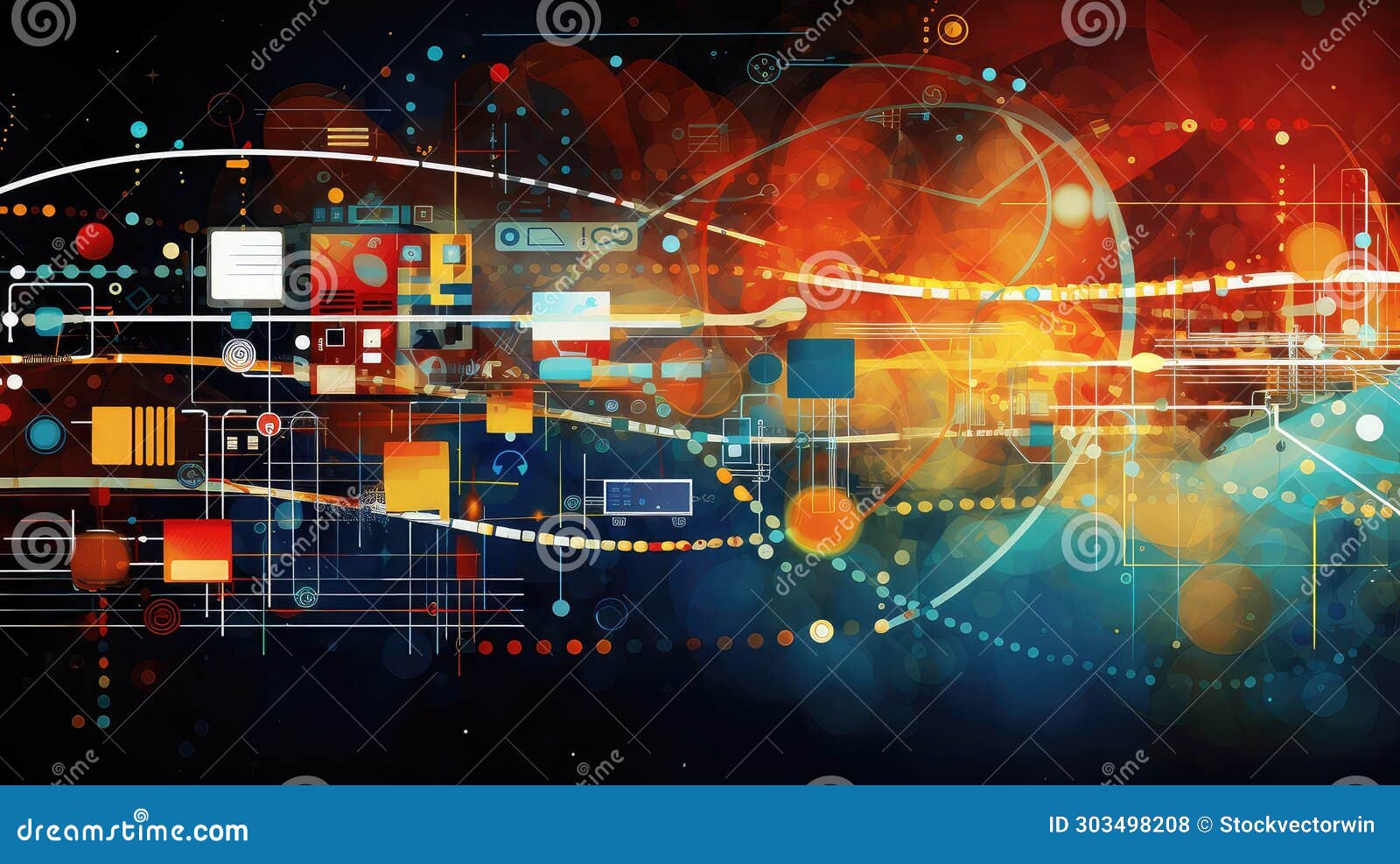 Connection Abstract Internet Background Stock Illustration ...