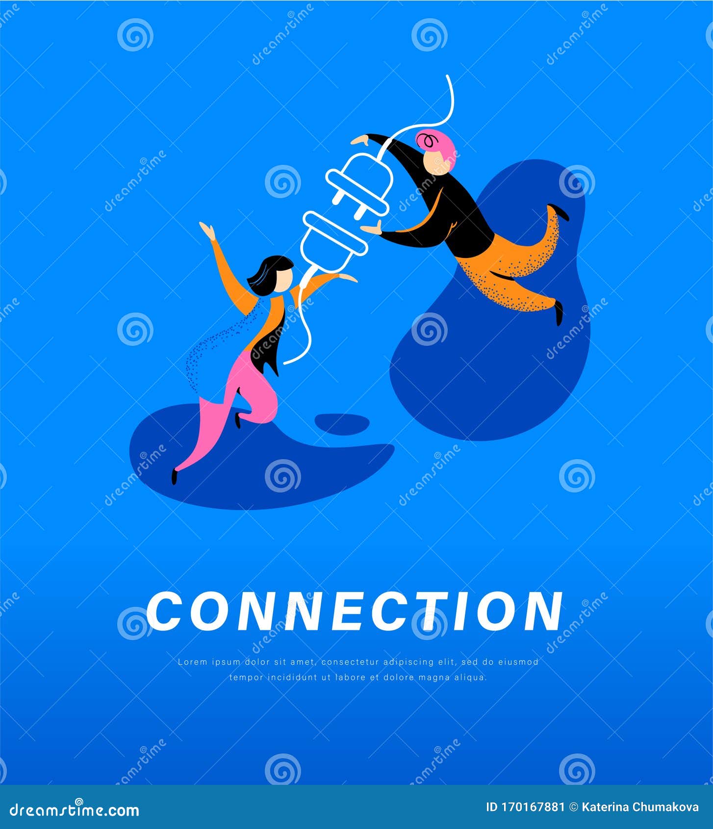 Connection Abstract Metaphor. Stock Vector - Illustration of device ...