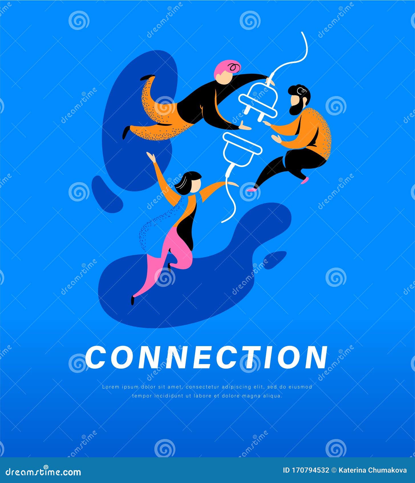 Connection Abstract Metaphor. Stock Vector - Illustration of ...
