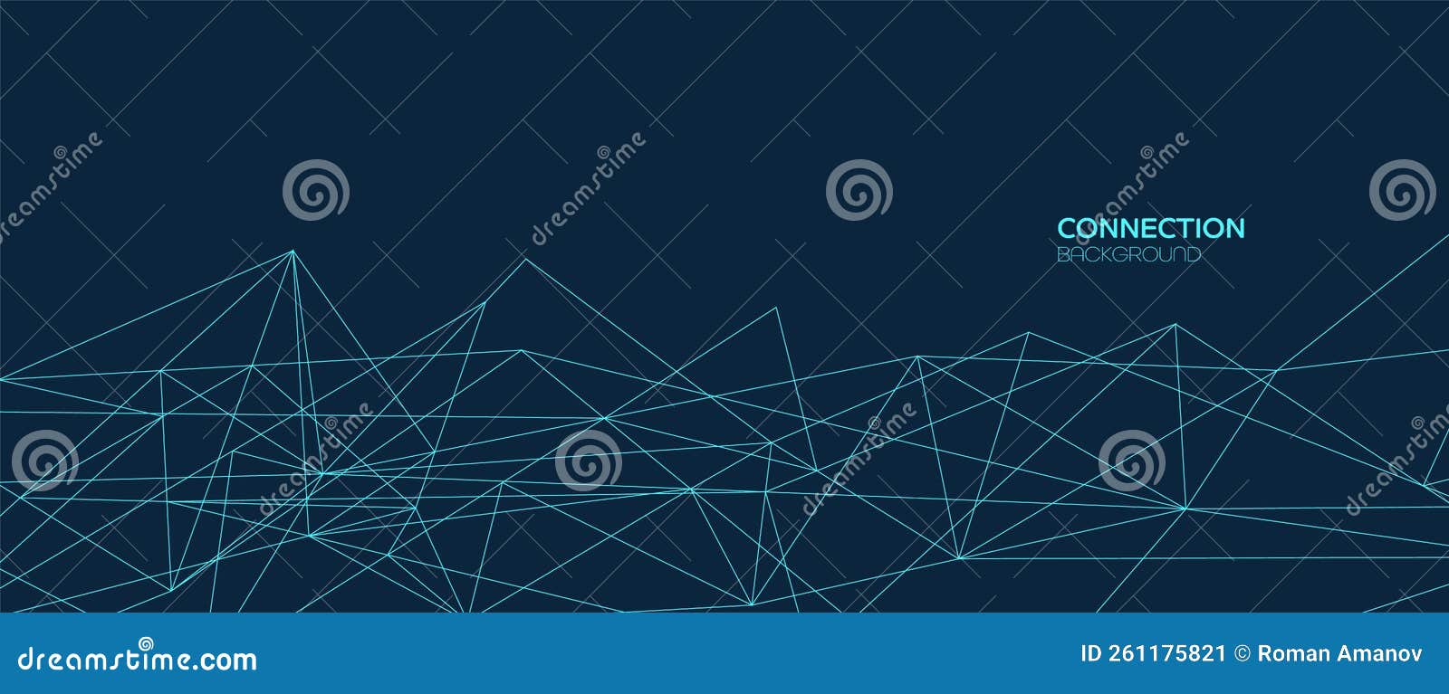 Connection Background. Network Concept with Dots and Lines Stock Vector ...