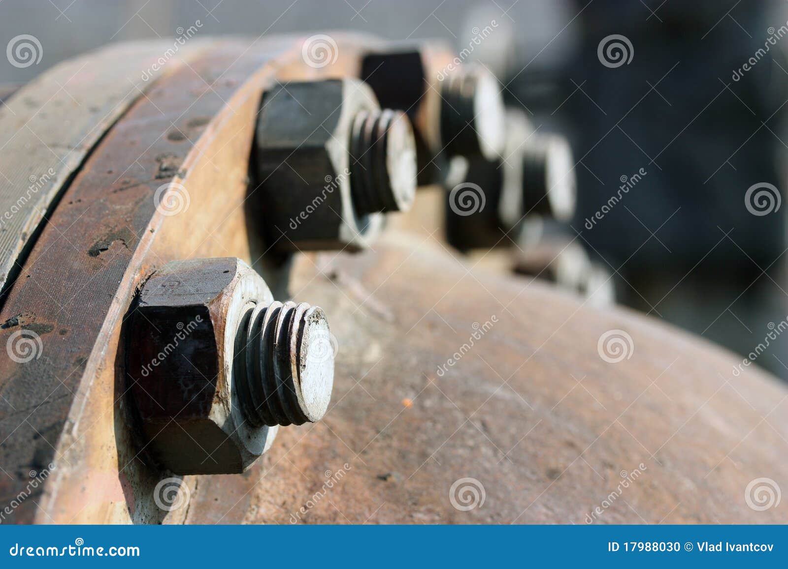 Connection by bolts. stock photo. Image of pipe, bolt - 17988030
