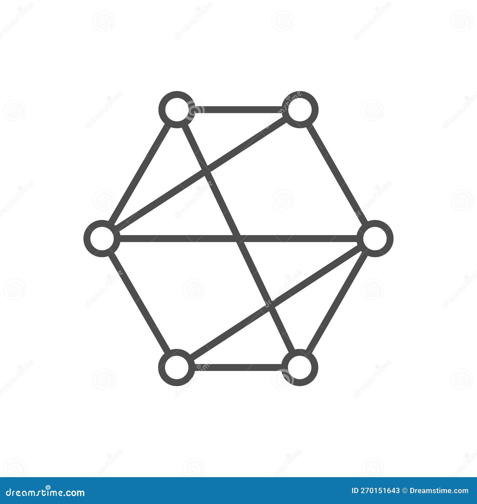 Connection between Branches Line Icon Stock Vector - Illustration of ...