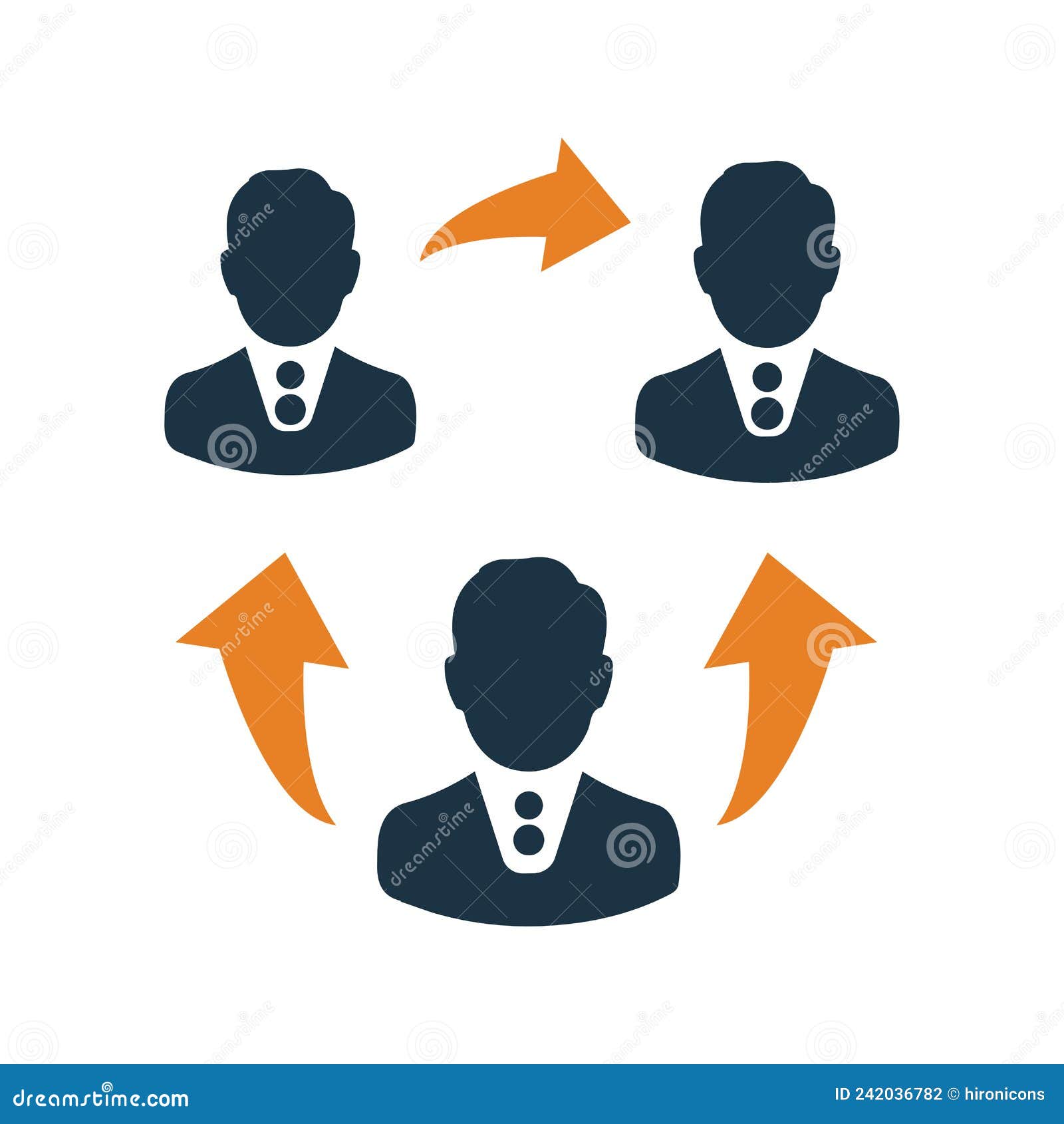 Connection, Business Circle Icon. Simple Editable Vector Graphics Stock ...