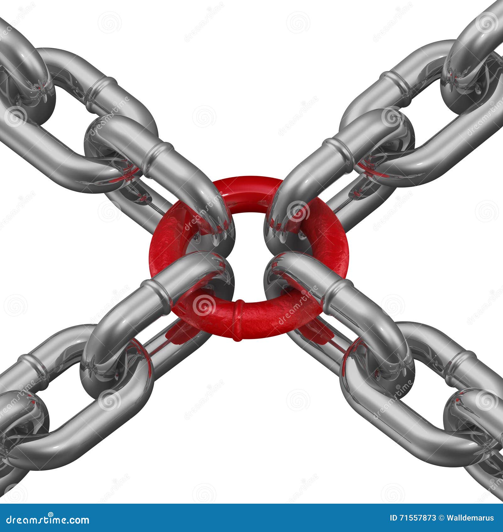 Connection of Chains. the Weakest Link Stock Illustration ...