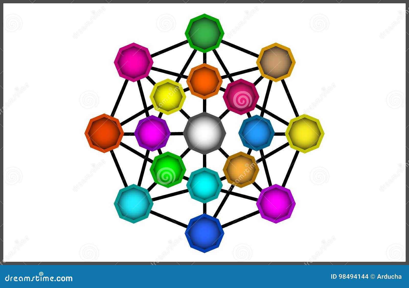 Connection color stock vector. Illustration of colored - 98494144