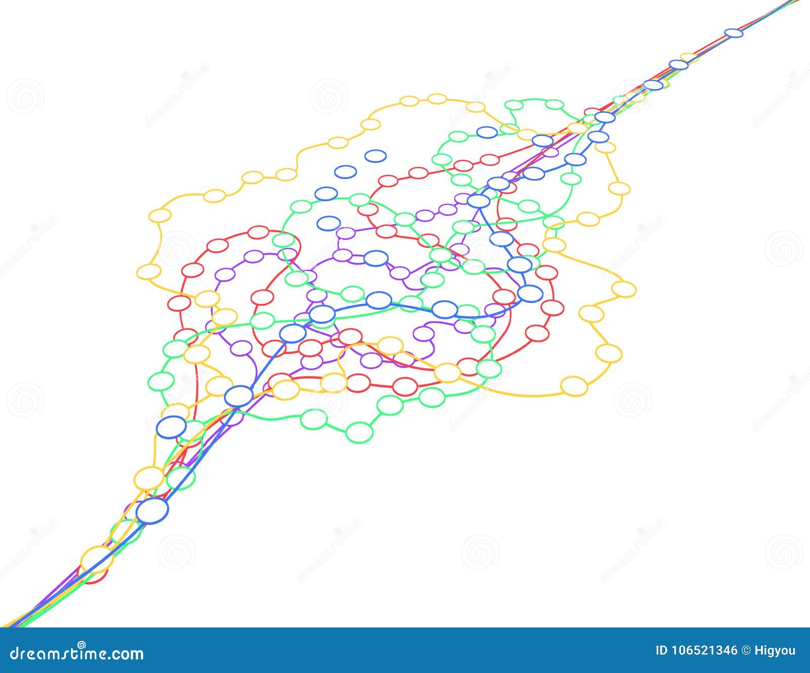 Connection Color Systems, Bunch Stock Illustration - Illustration of ...