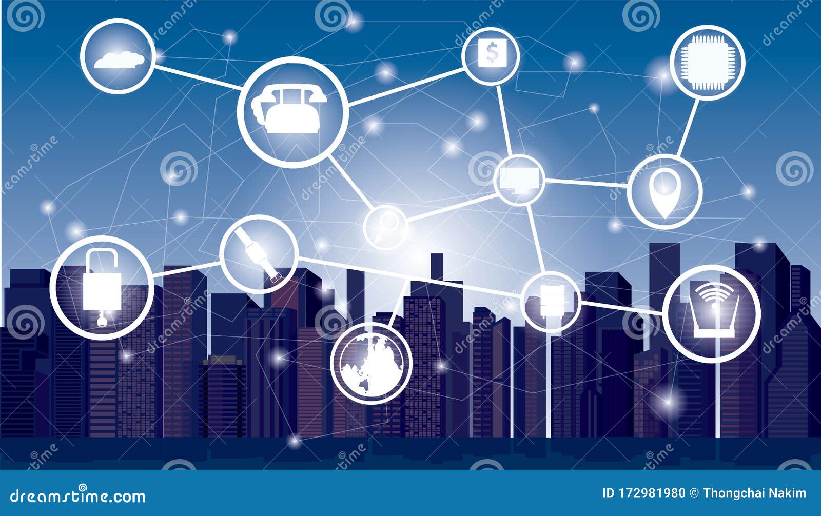 Connection of Communication Technology and Ideas. Stock Photo - Image ...