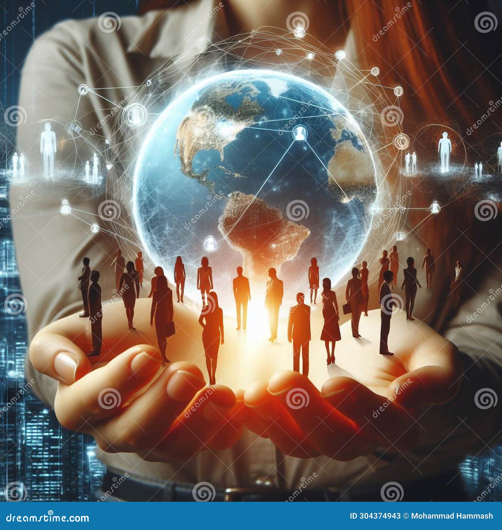 Connection and Community stock illustration. Illustration of global ...