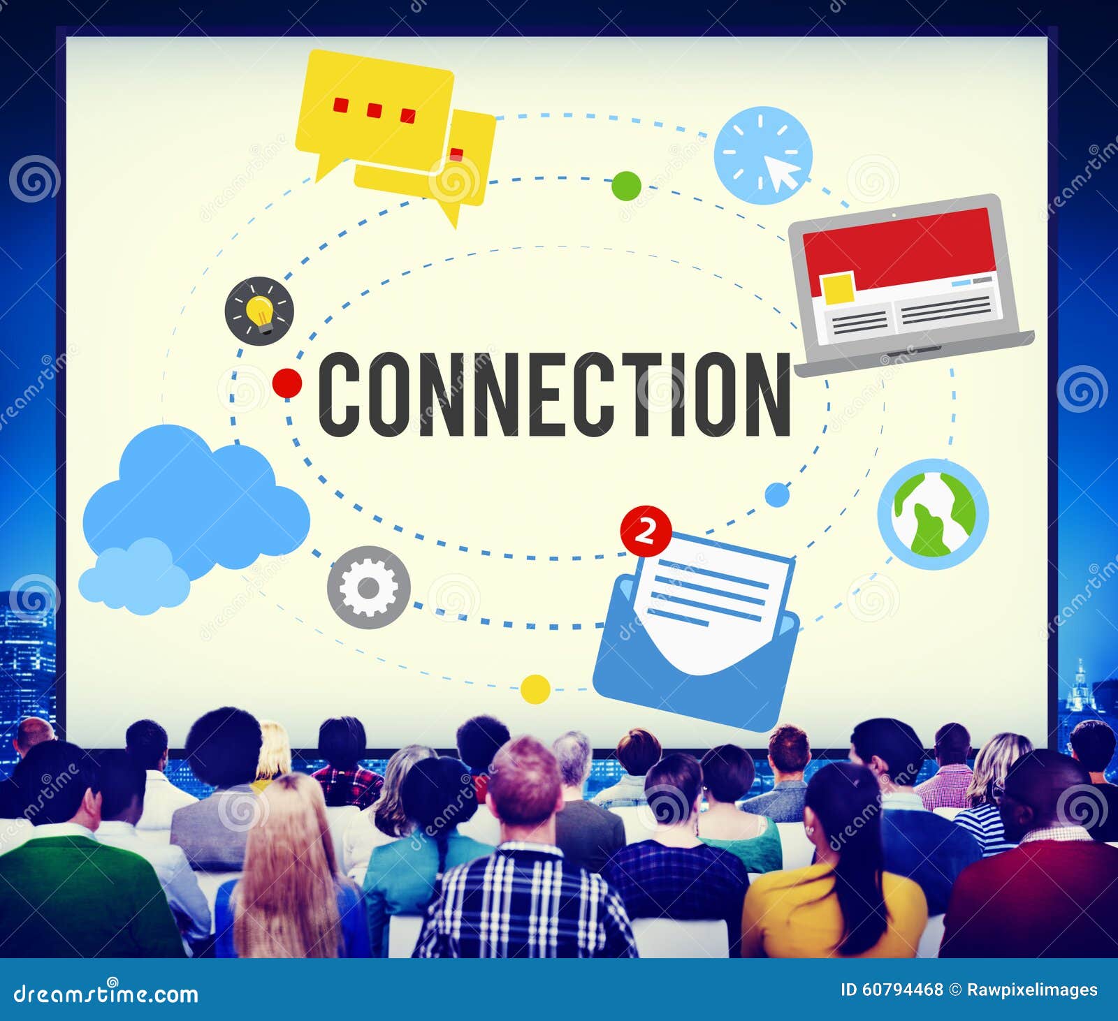 Connection Community Teamwork Technology Concept Stock Photo - Image of ...