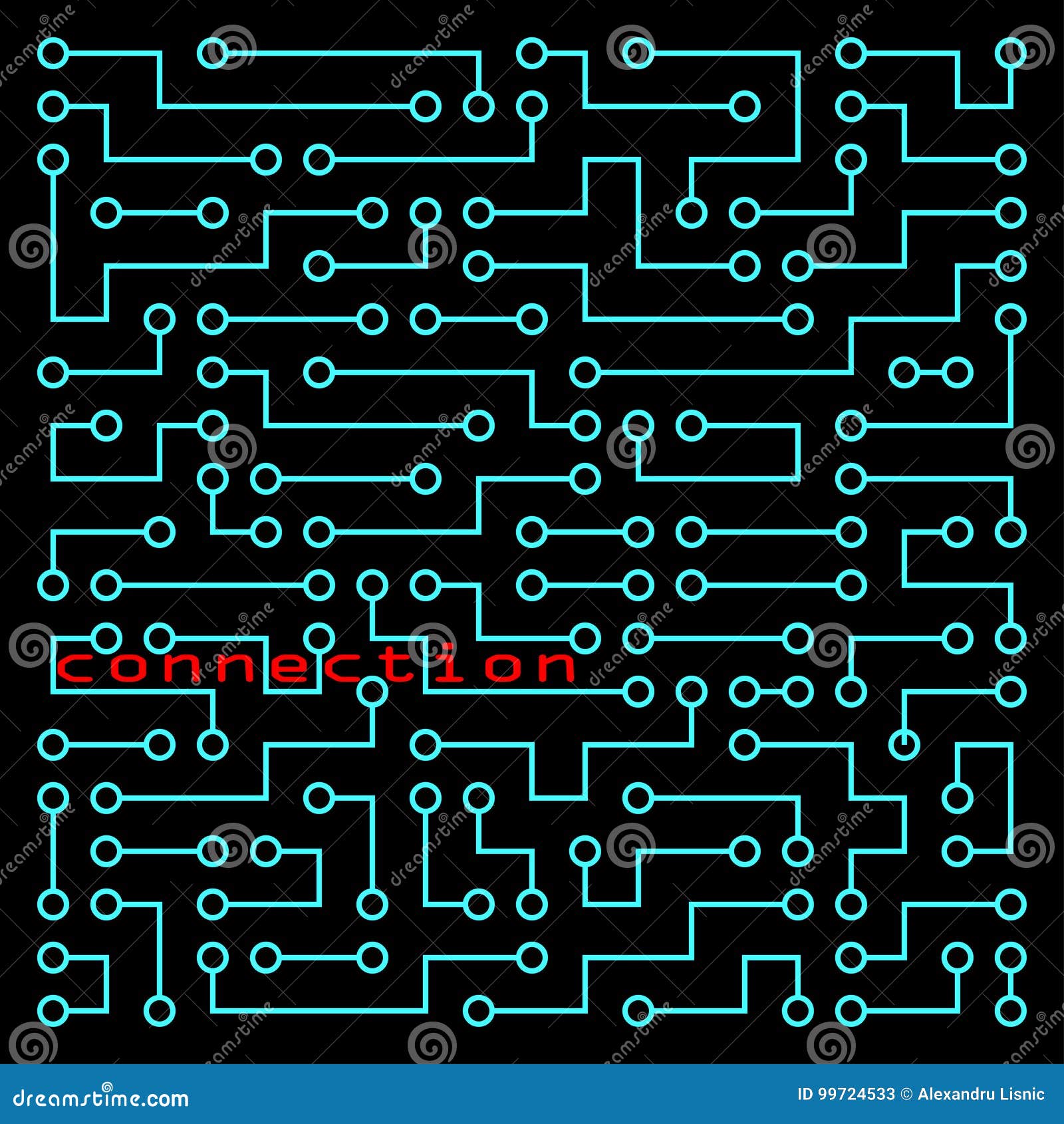 Connection Computer Pattern Background Stock Vector - Illustration of ...