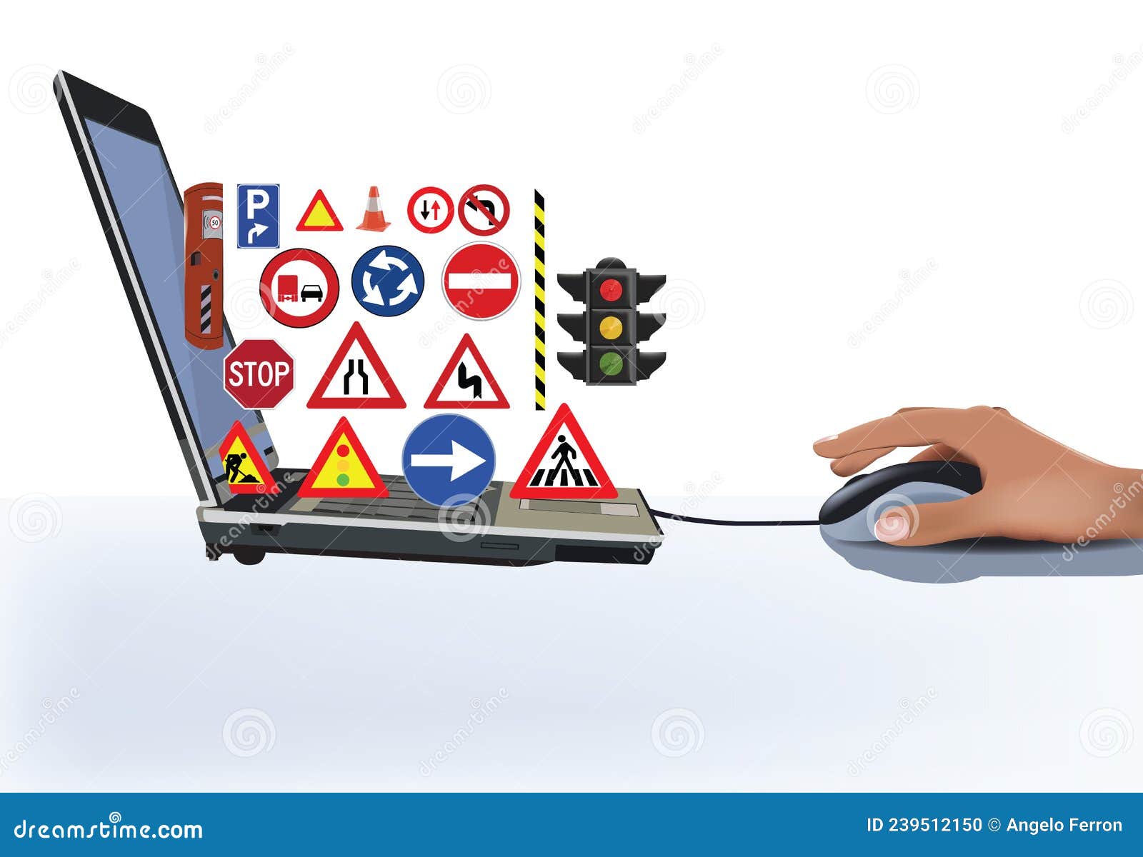 Connection Computer Studio Highway Code- Stock Vector - Illustration of ...