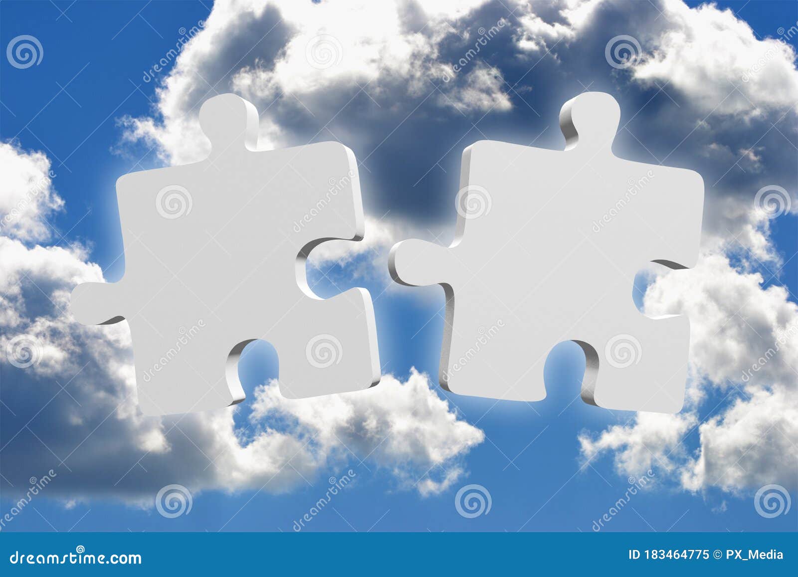 Two Jigsaw Puzzle Pieces - Connection Concept Stock Image - Image of ...