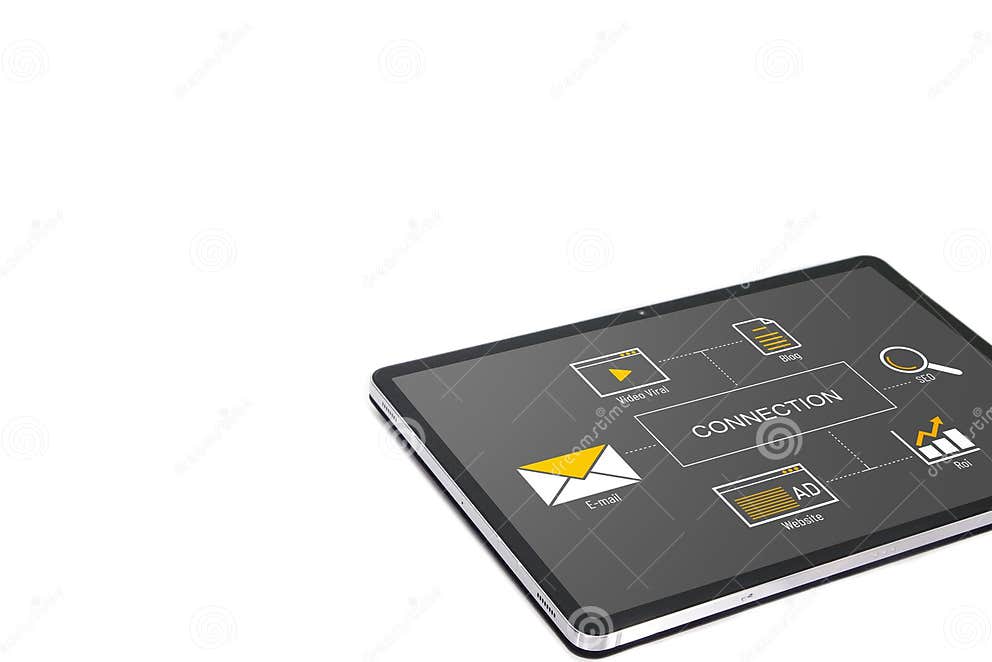 Connection Concept , Advertisement Connection , on Screen Stock Image ...