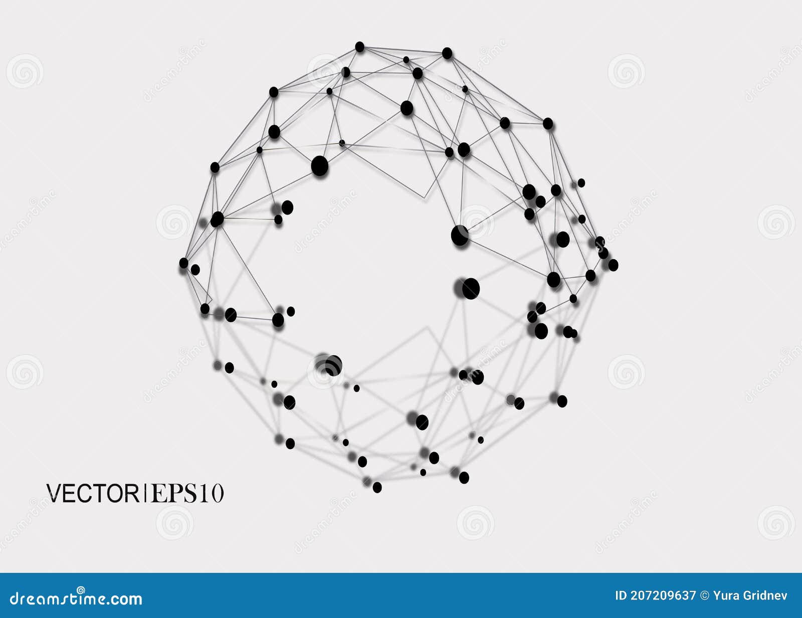 Connection Concept. Geometric Vector Background for Business or Science ...