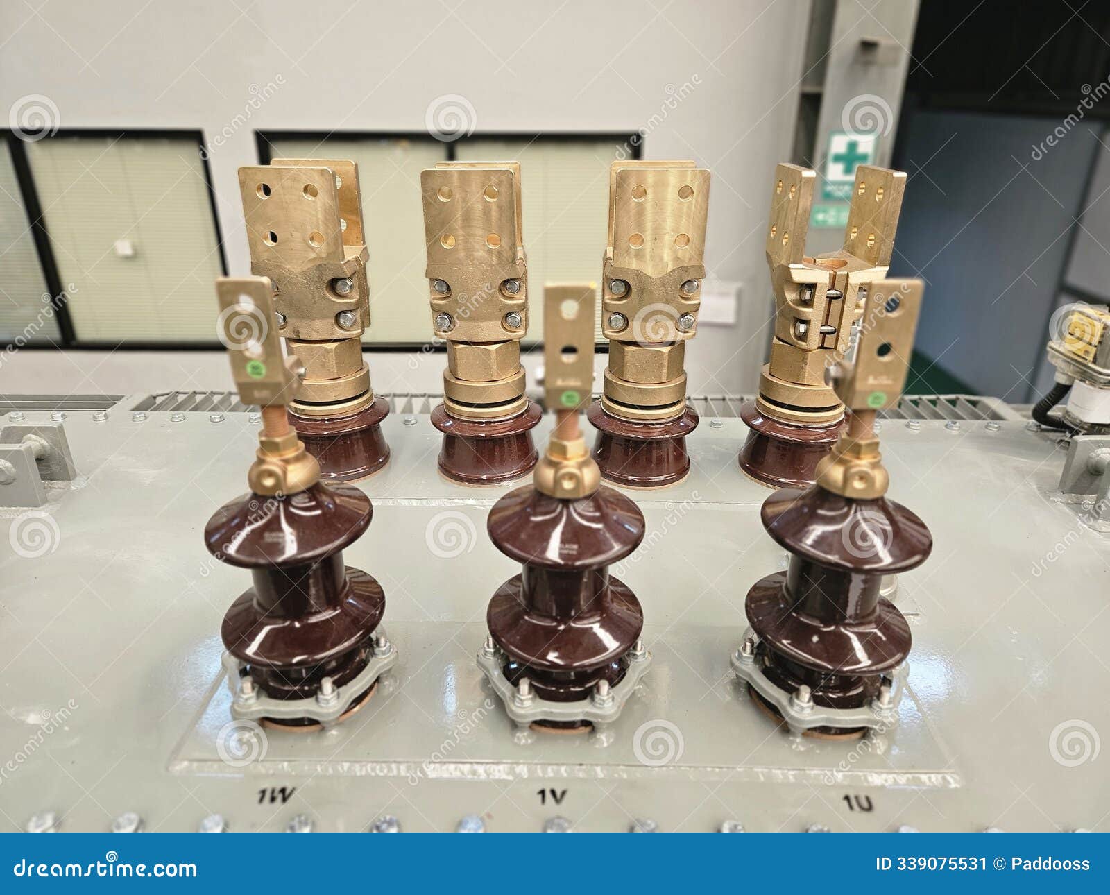 Connection Copper Bushing on the Transformer Stock Image - Image of ...