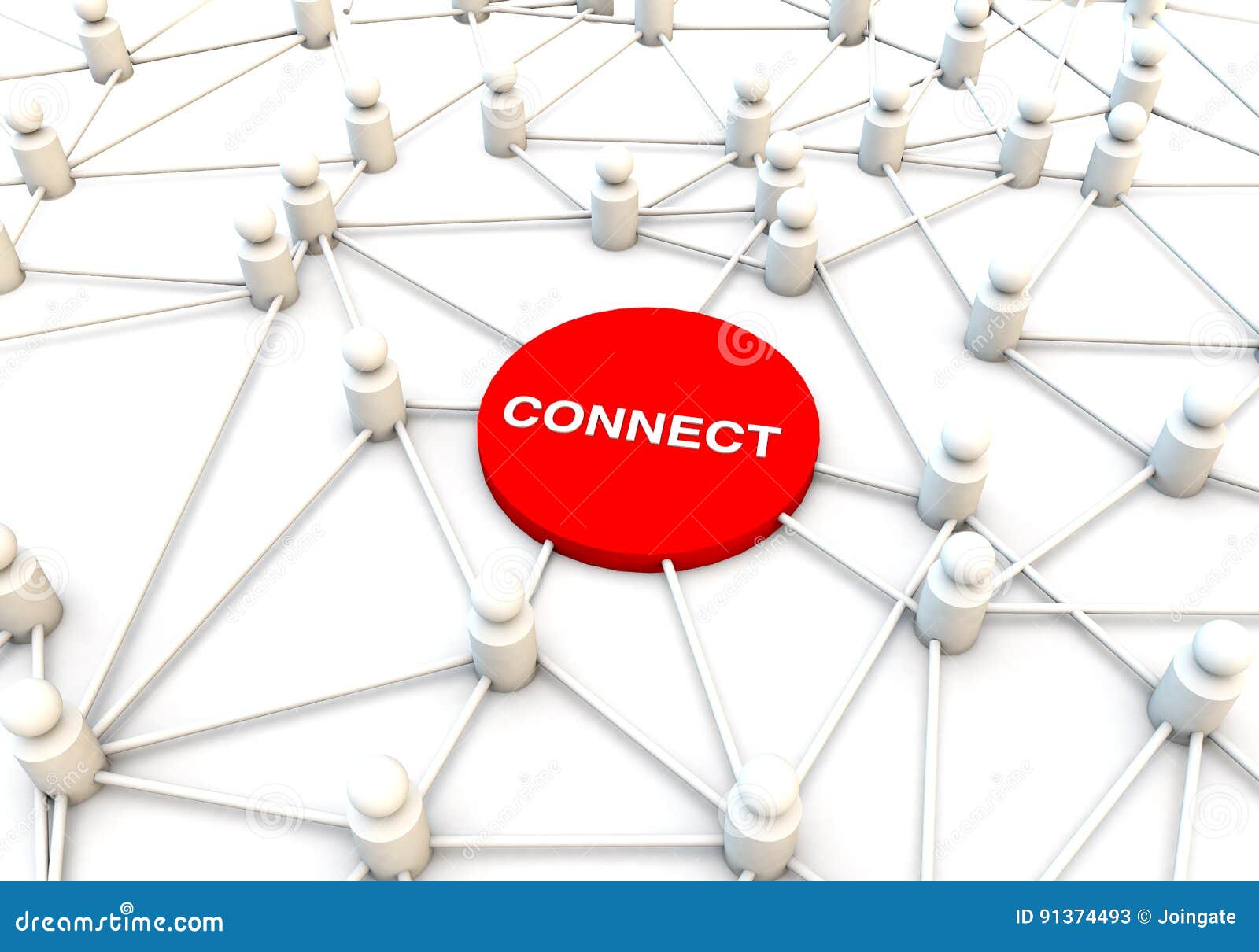 Connection 3d Render Idea or Concept Stock Illustration - Illustration ...