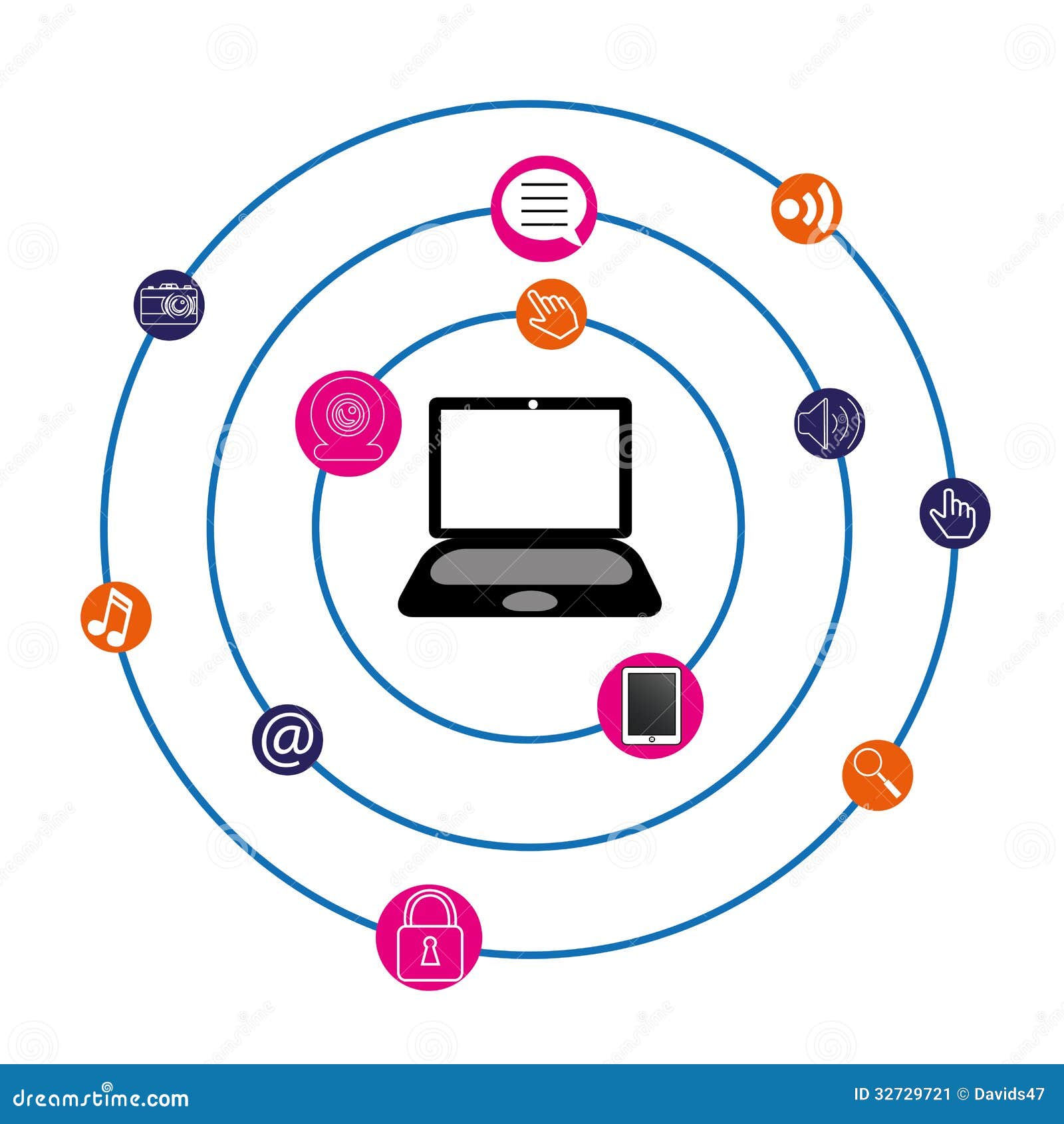 Connection stock vector. Illustration of abstract, icon - 32729721
