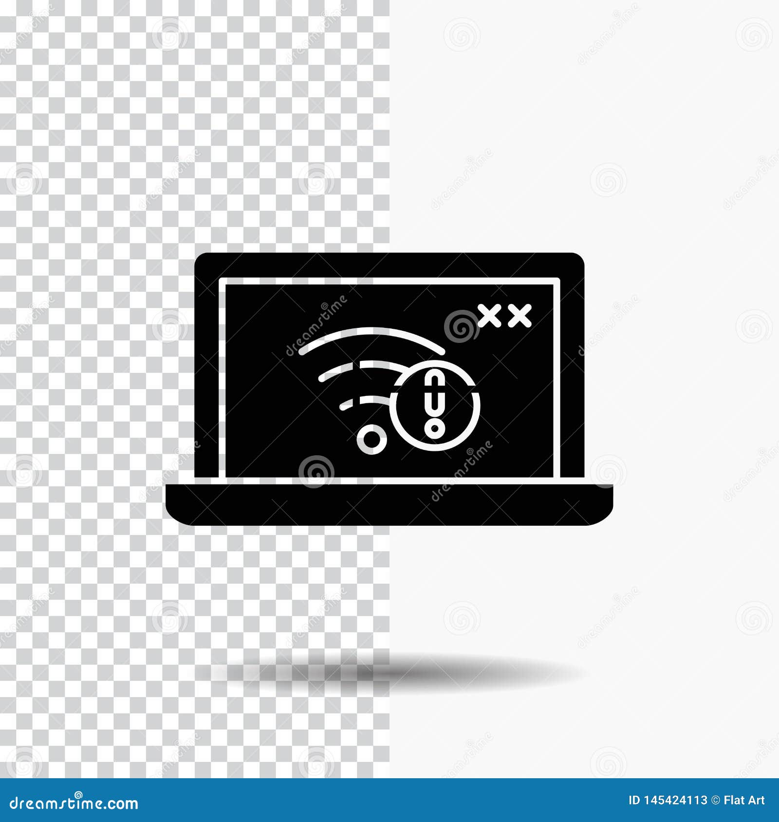 Connection, Error, Internet, Lost, Internet Glyph Icon on Transparent ...