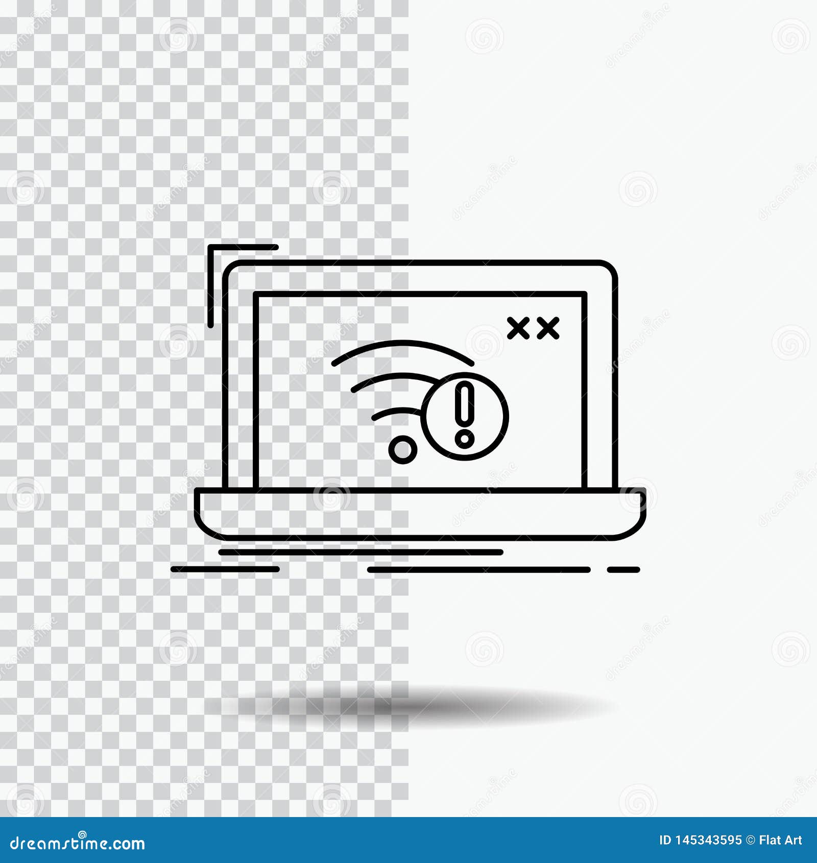 Connection, Error, Internet, Lost, Internet Line Icon on Transparent ...