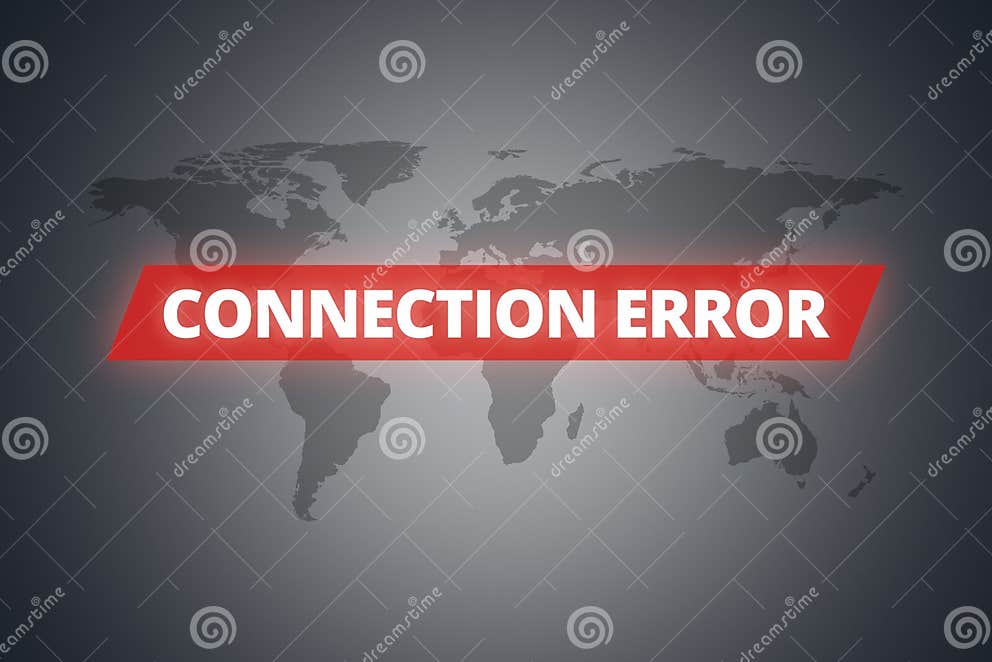 Connection Error Message on Screen Stock Illustration - Illustration of ...