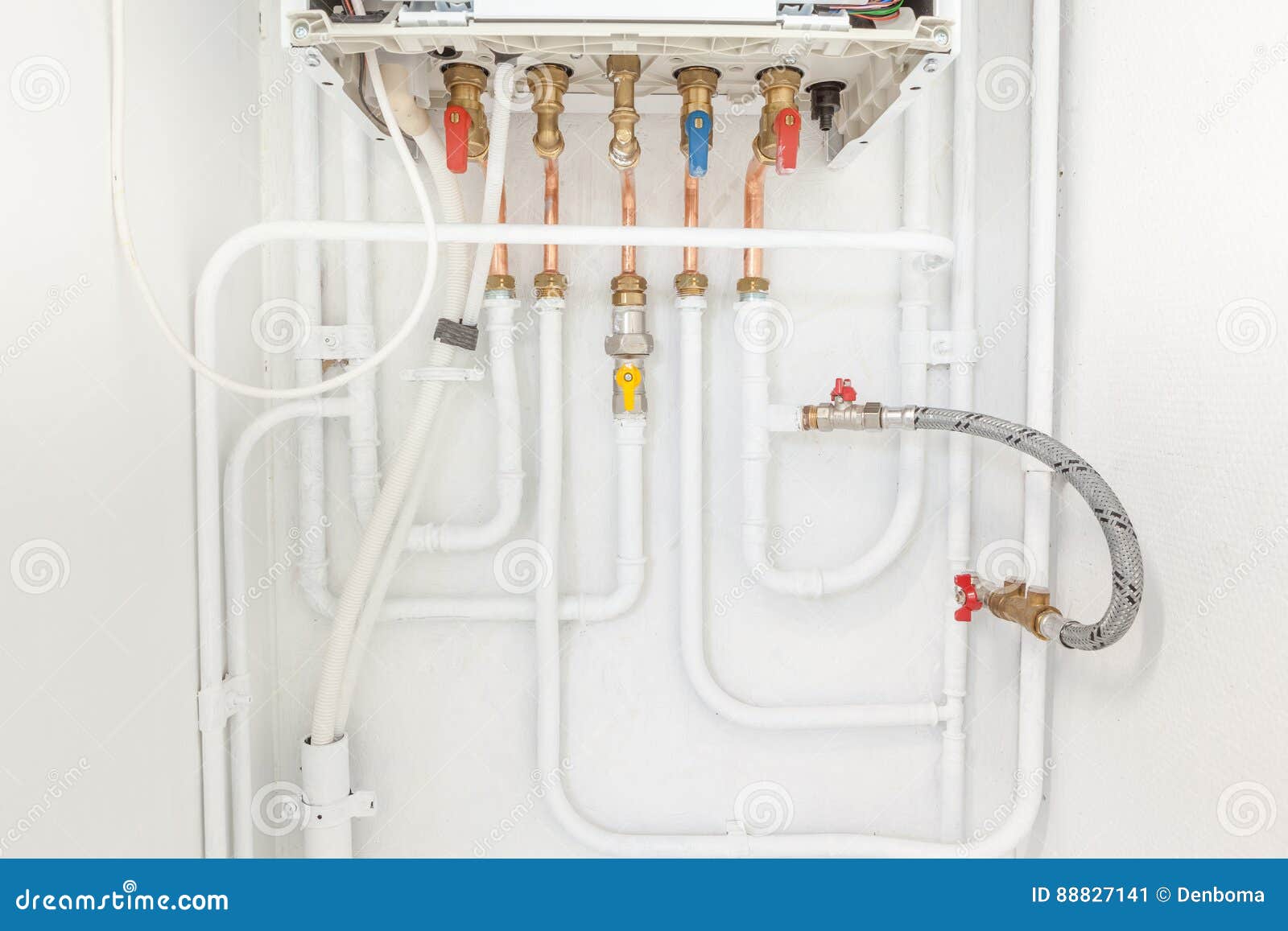 Connection of Heating and Hot Water Stock Image - Image of house ...