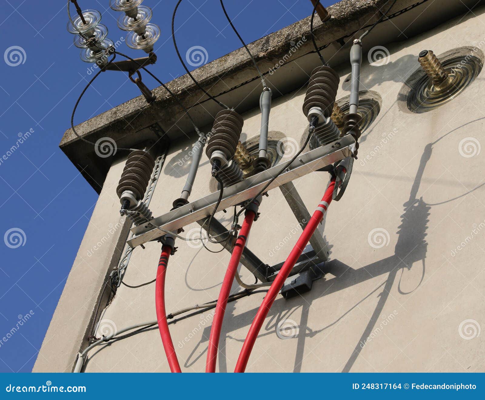 Connection of the High Voltage Electrical Cables of an Electrica Stock ...