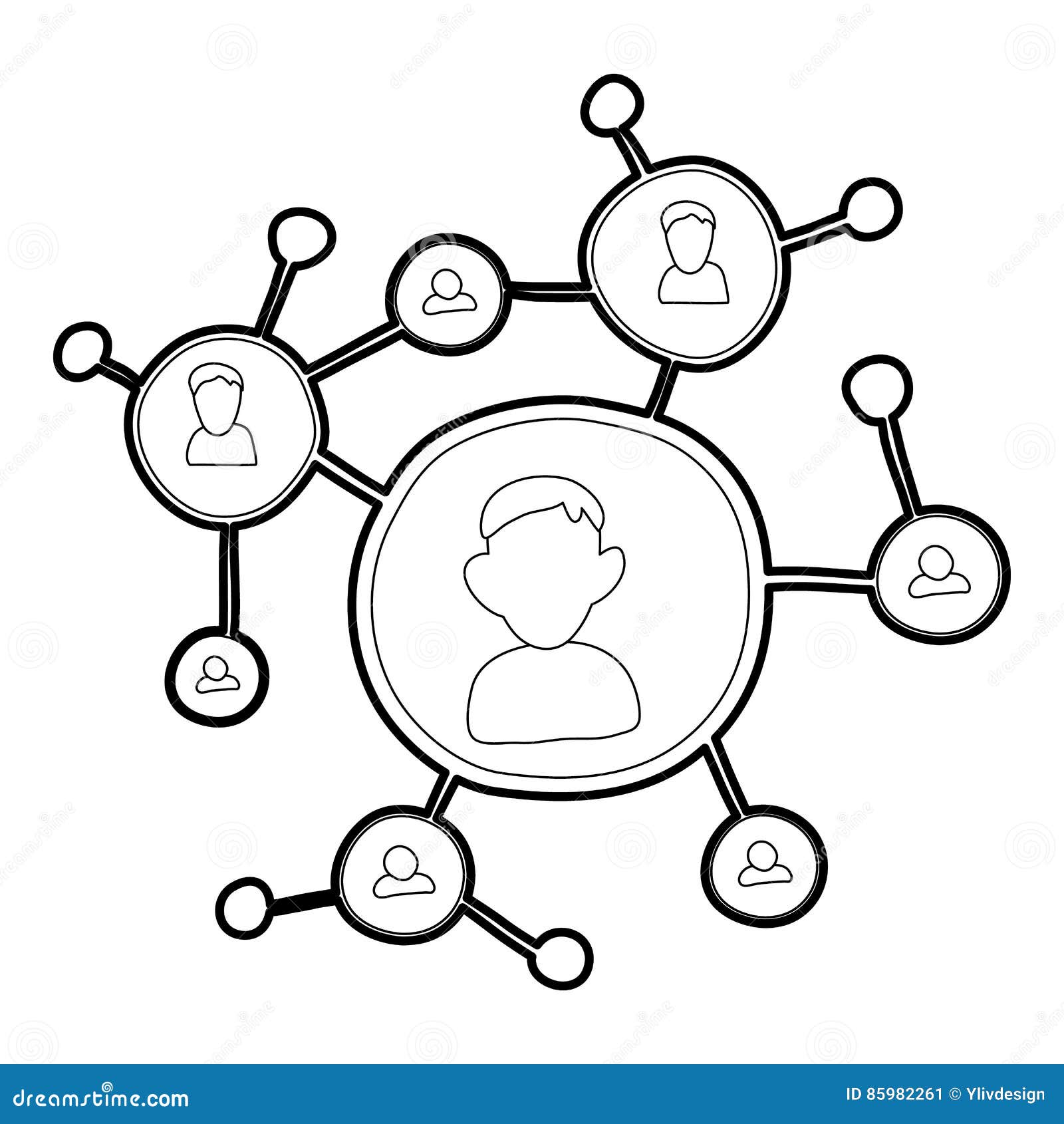 Connection Icon, Outline Style Stock Vector - Illustration of logo ...