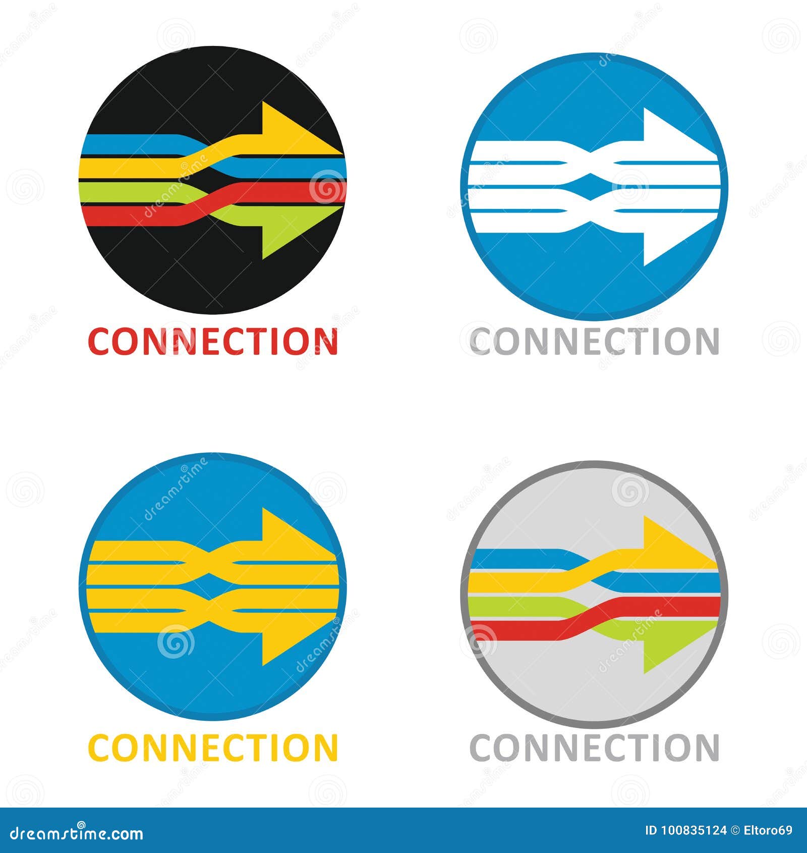 Connection Icons. Digital Network Connections Stock Vector ...
